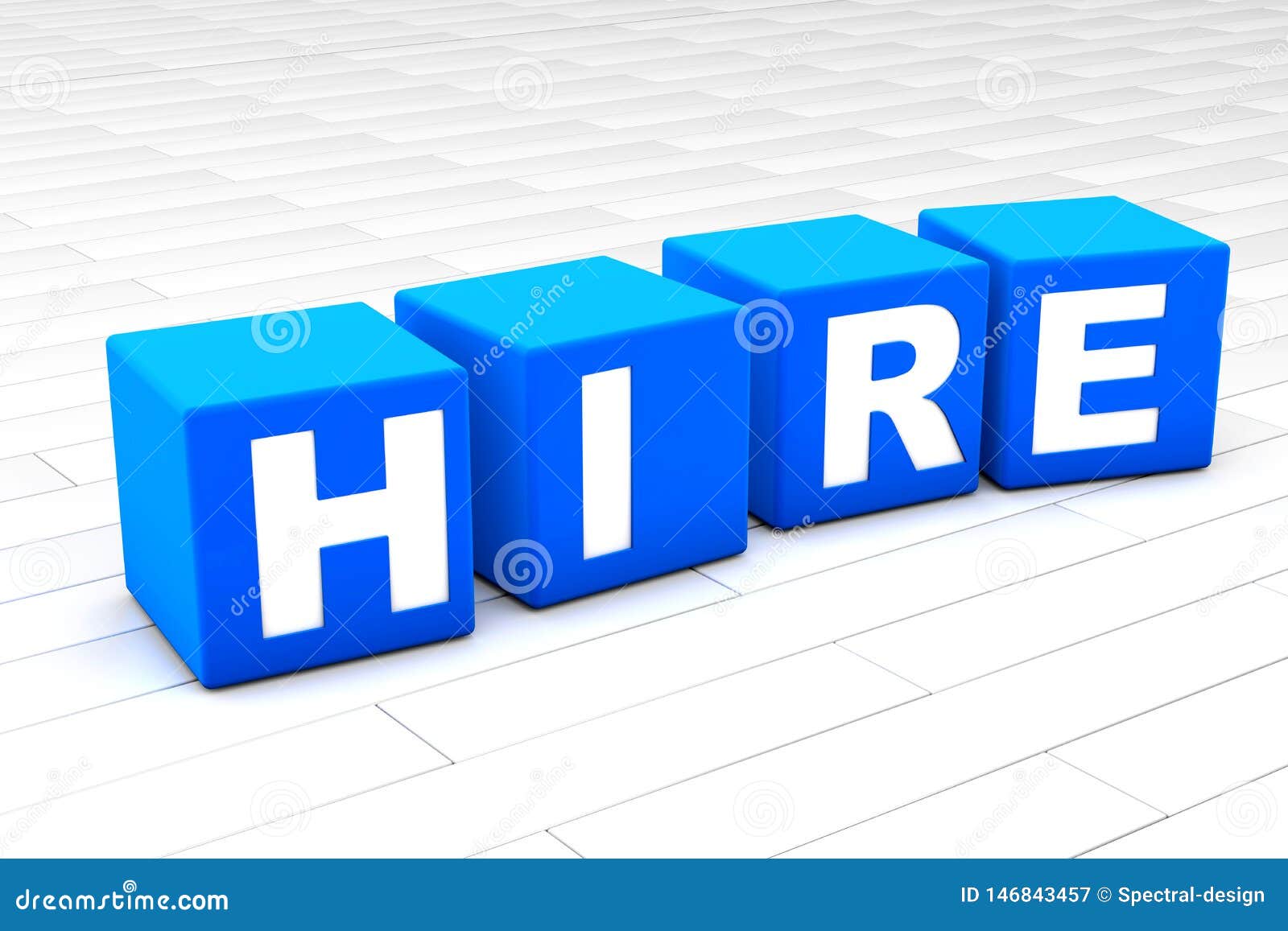 3D Rendered Illustration of the Word Hire Stock Illustration ...