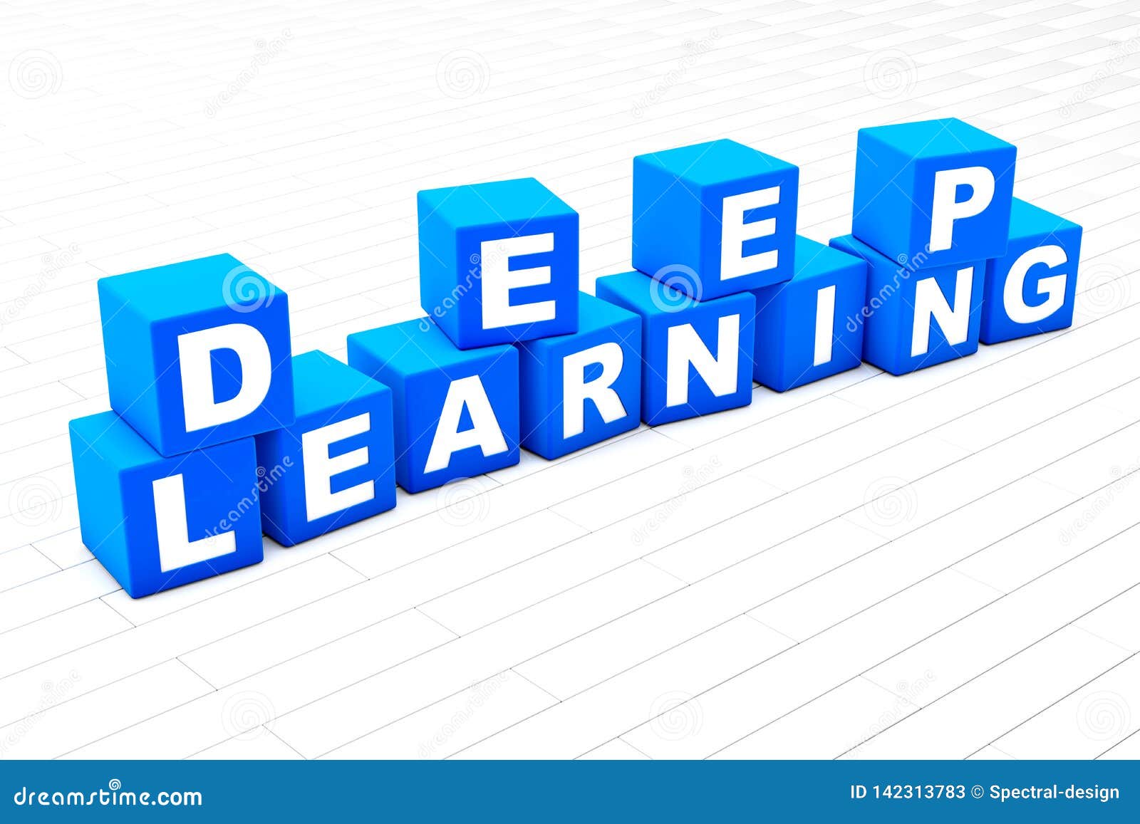 Deep Learning Word Illustration Stock Illustration - Illustration of ...