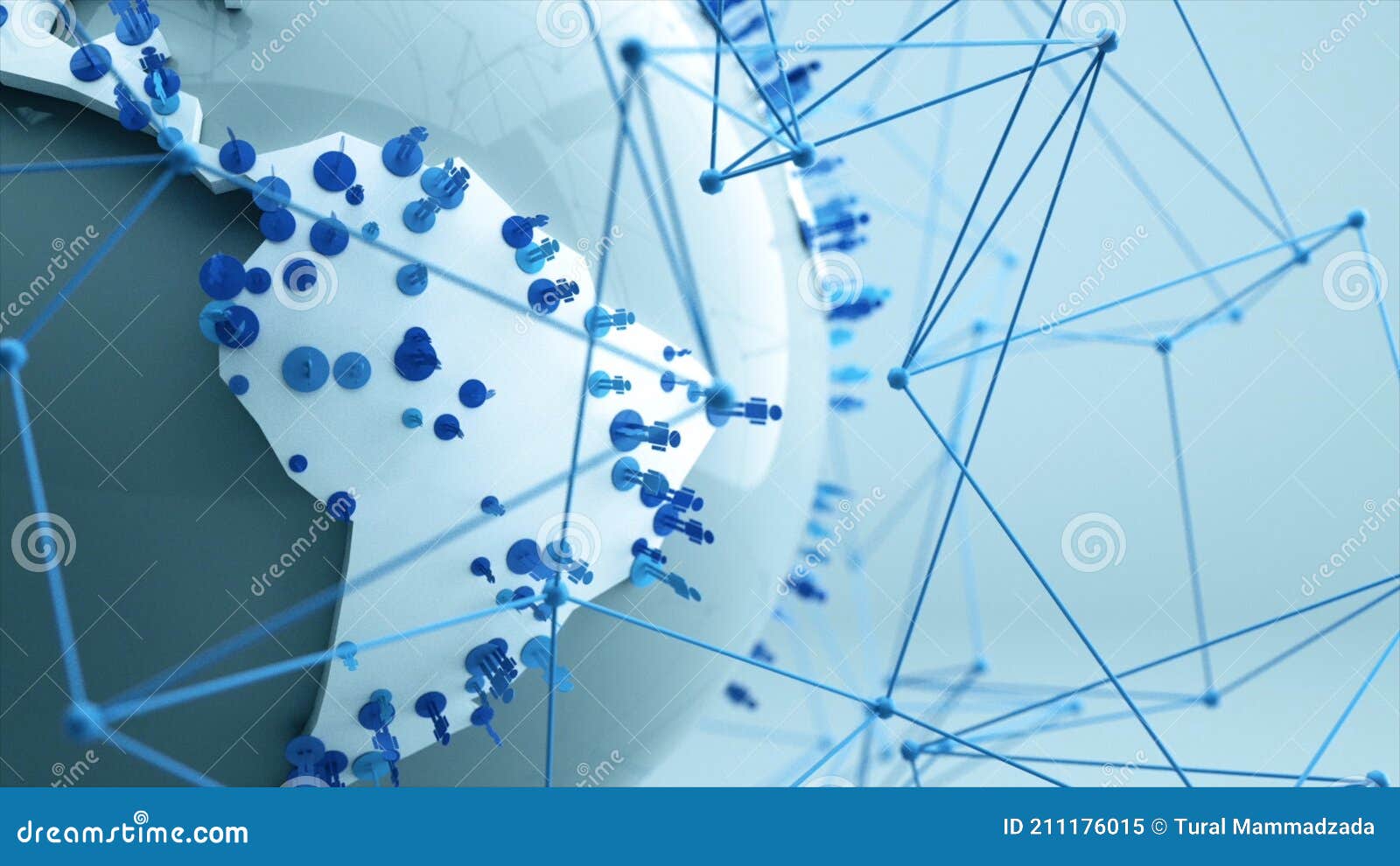 3d Rendered Illustration of World Network Connection Stock Illustration ...