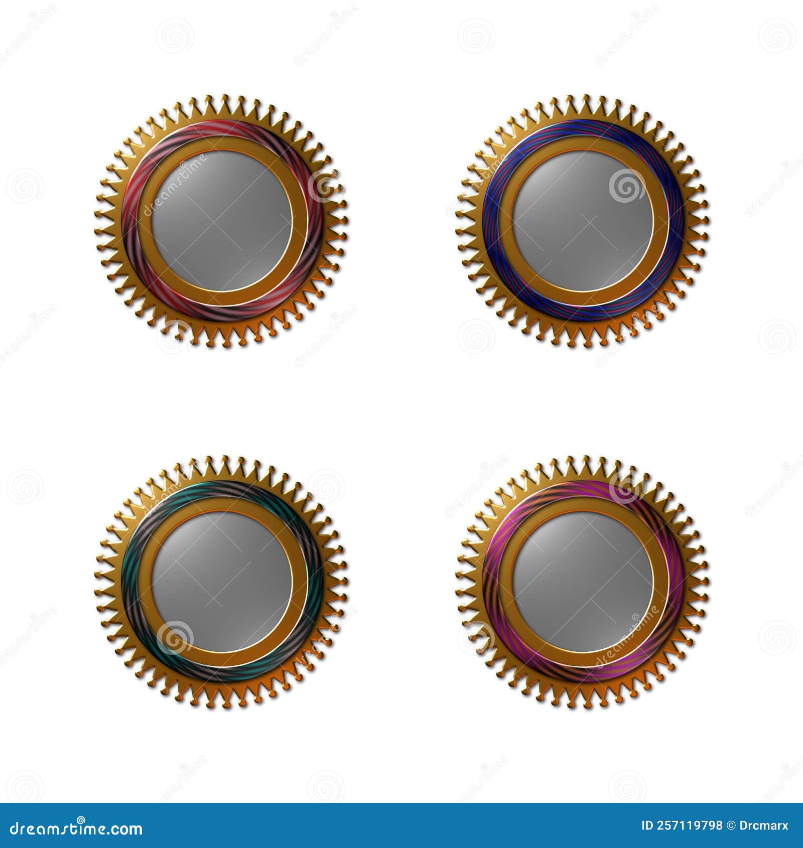 Blank Seals And Medals In Blue Stock Image | CartoonDealer.com #3930901