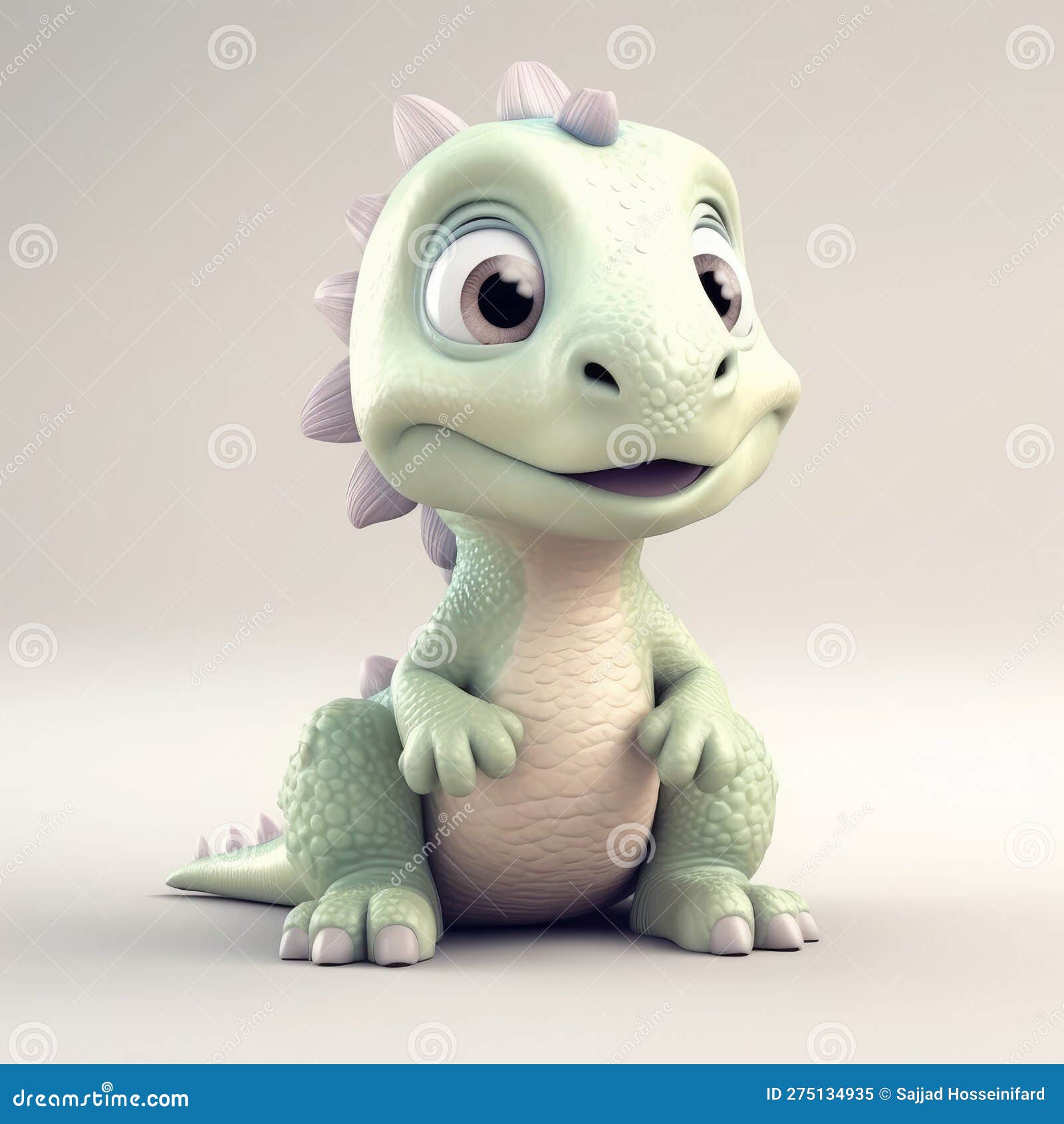 Cute Dinosaur 3d Render stock illustration. Illustration of cartoon ...