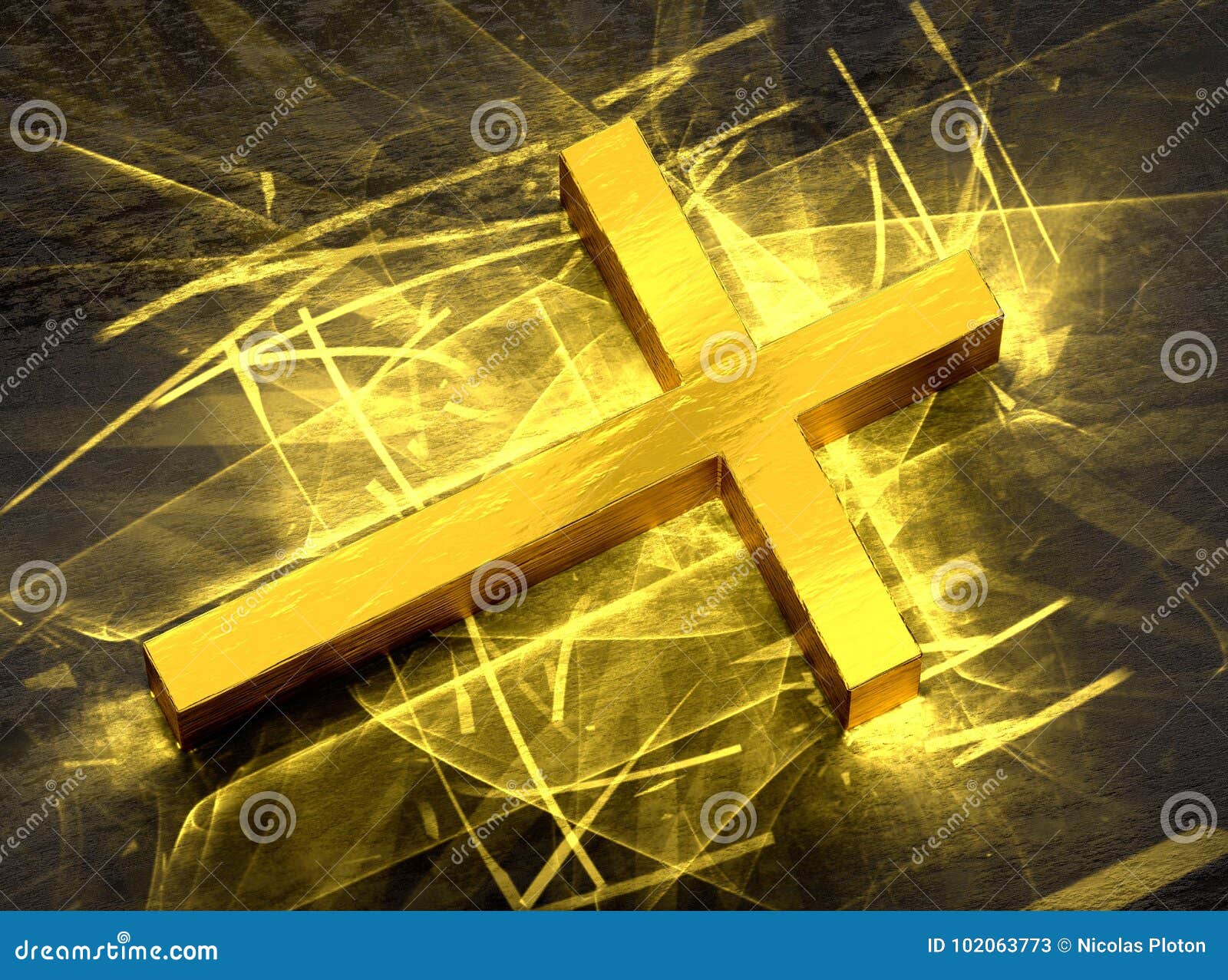 Golden Jesus Christian Symbol Fish Icon On Black Background Vector ...