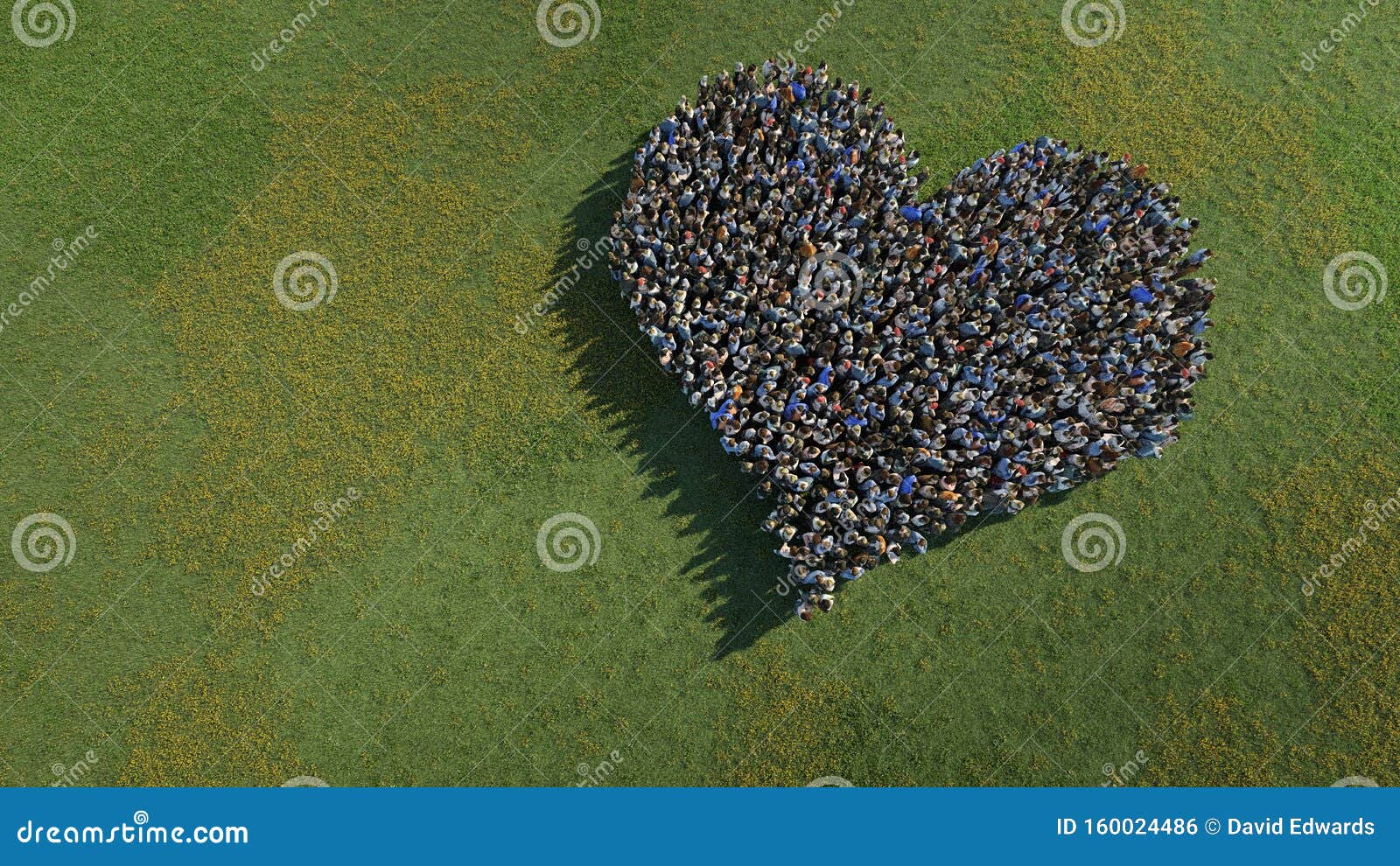 Crowd Message Heart Sign stock illustration. Illustration of valentine ...