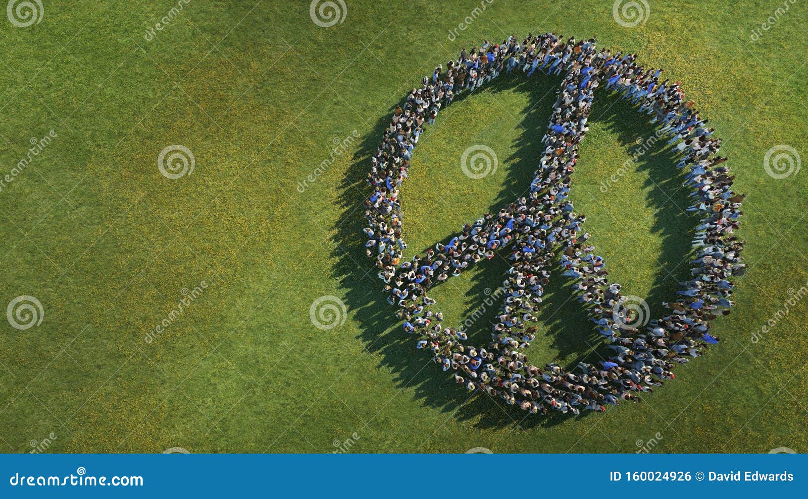 Crowd Message Peace Sign stock illustration. Illustration of sign ...