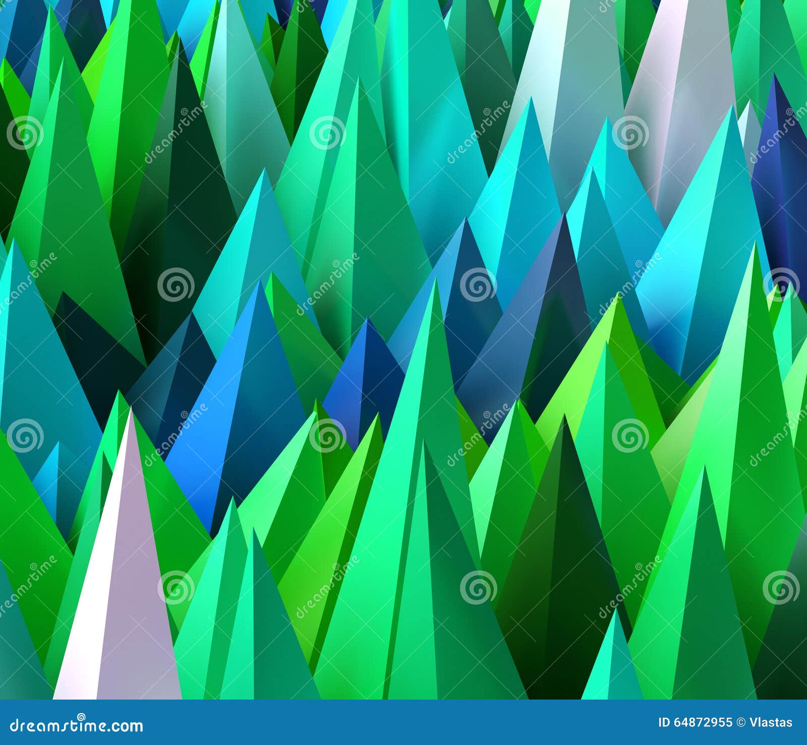 3D Rendered Image of Sharp Random Pyramids As Abstract Futuristic ...