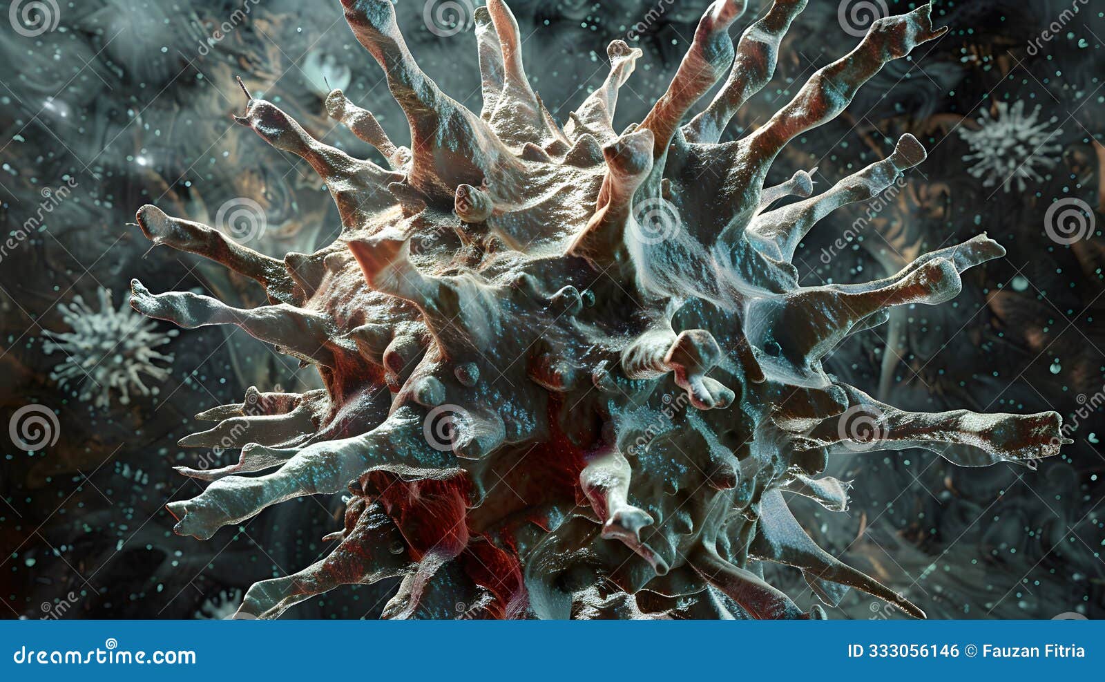 3D Rendered Pathogen In Green Microenvironment Royalty-Free Stock ...