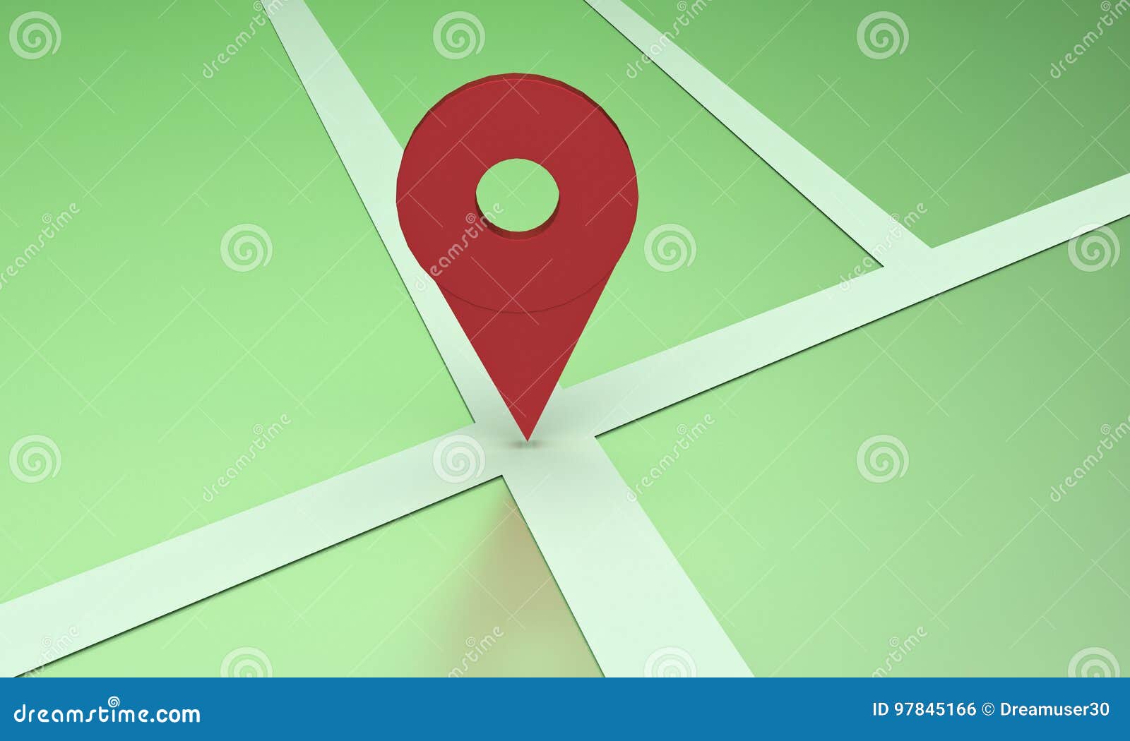 3d Rendered Location Symbol Stock Illustration - Illustration of ...