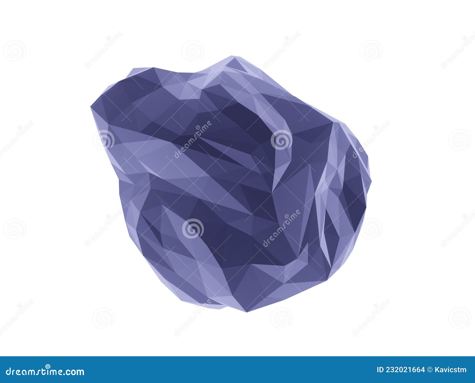 3D Low Polygon Stone Specimen. Rock Sample Isolated on White Background ...