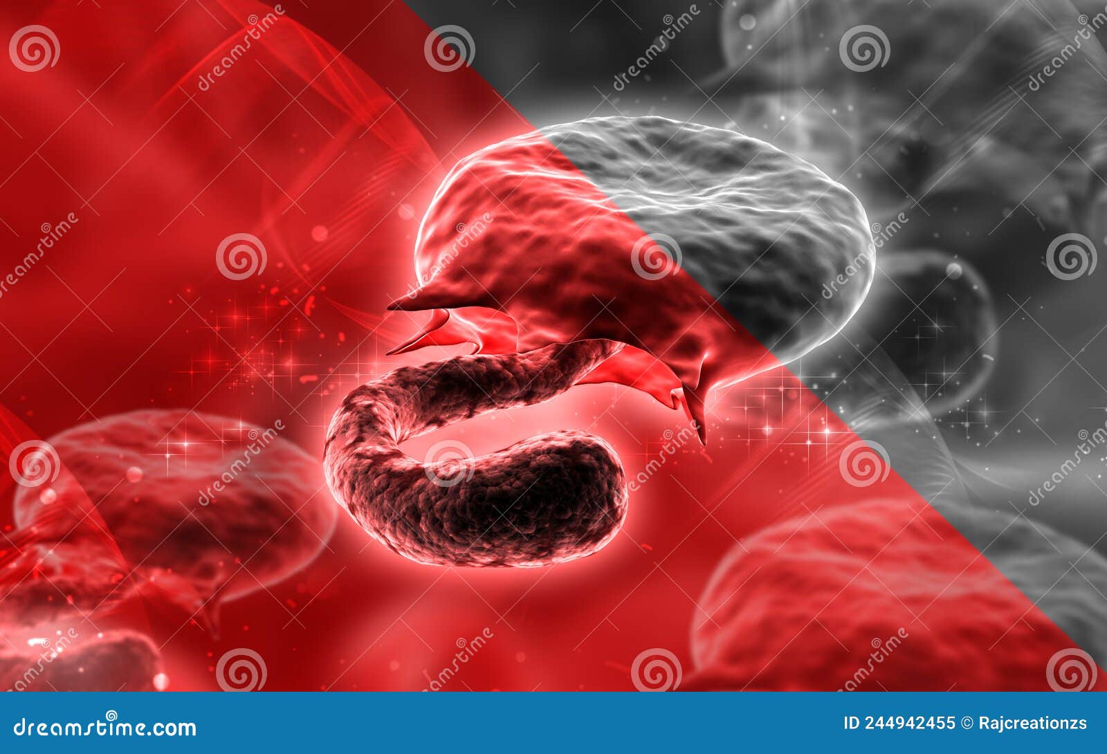 3d Rendered Malaria Virus Effect Stock Illustration - Illustration of ...