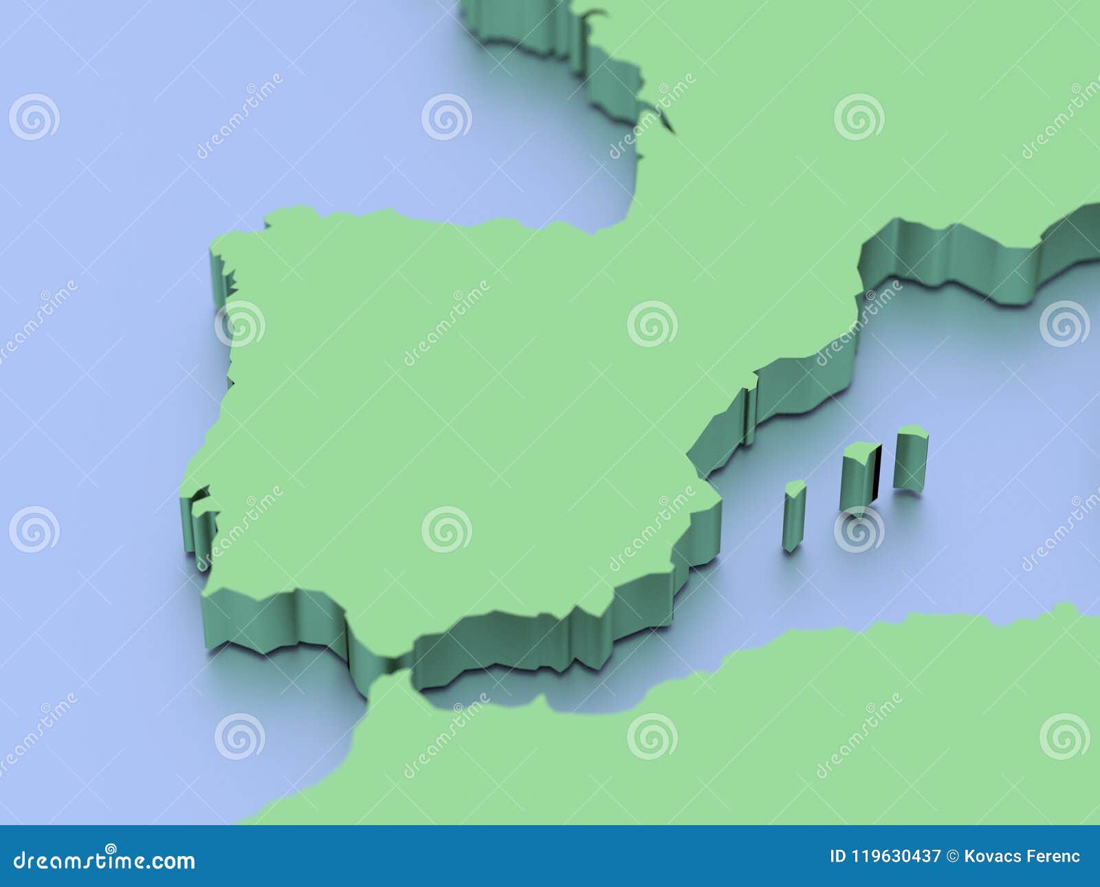 Strait Of Gibraltar, Also Known As Straits Of Gibraltar, Political Map ...
