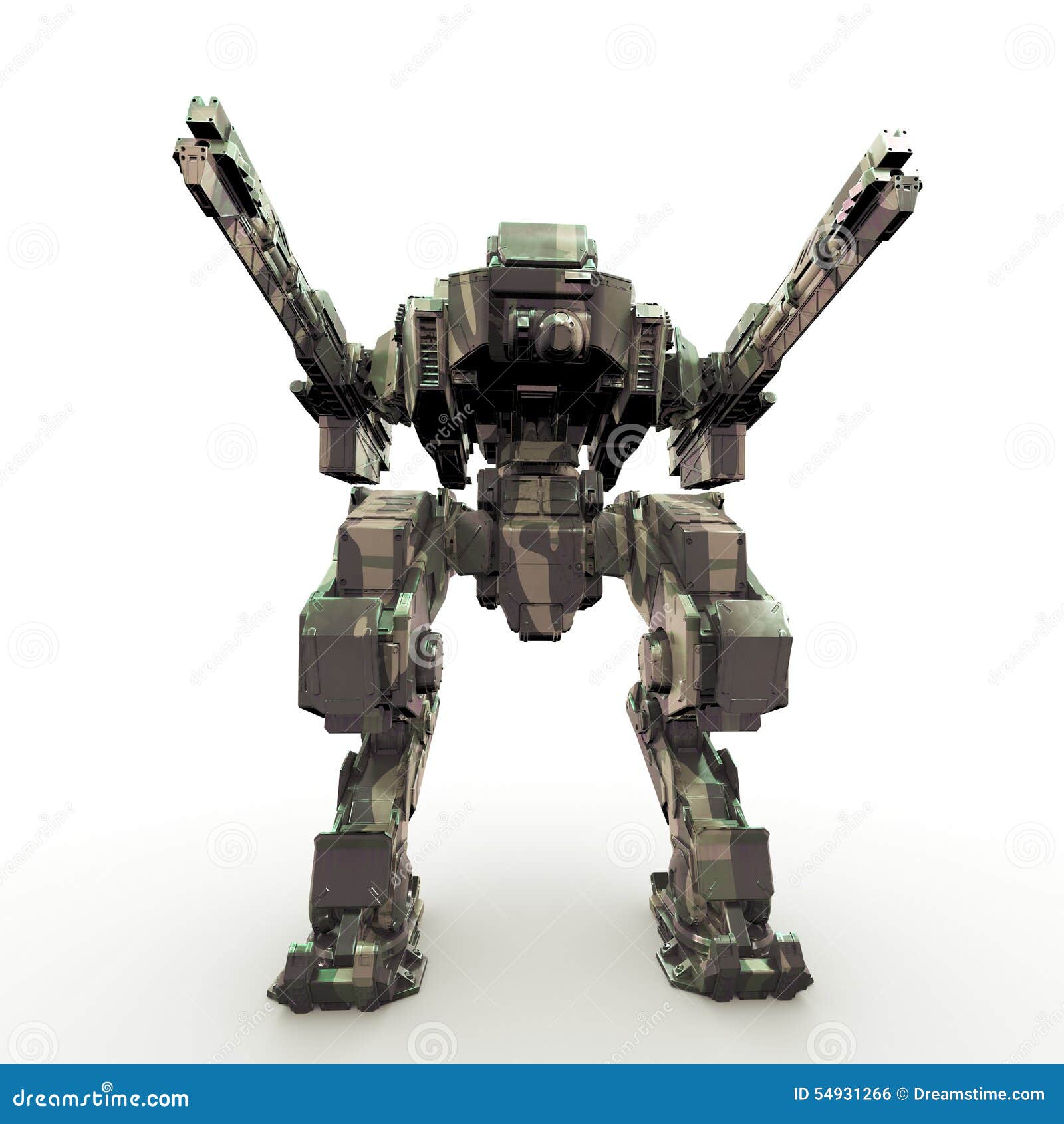 3d Rendered Mech Isolated Background Stock Illustration - Illustration ...