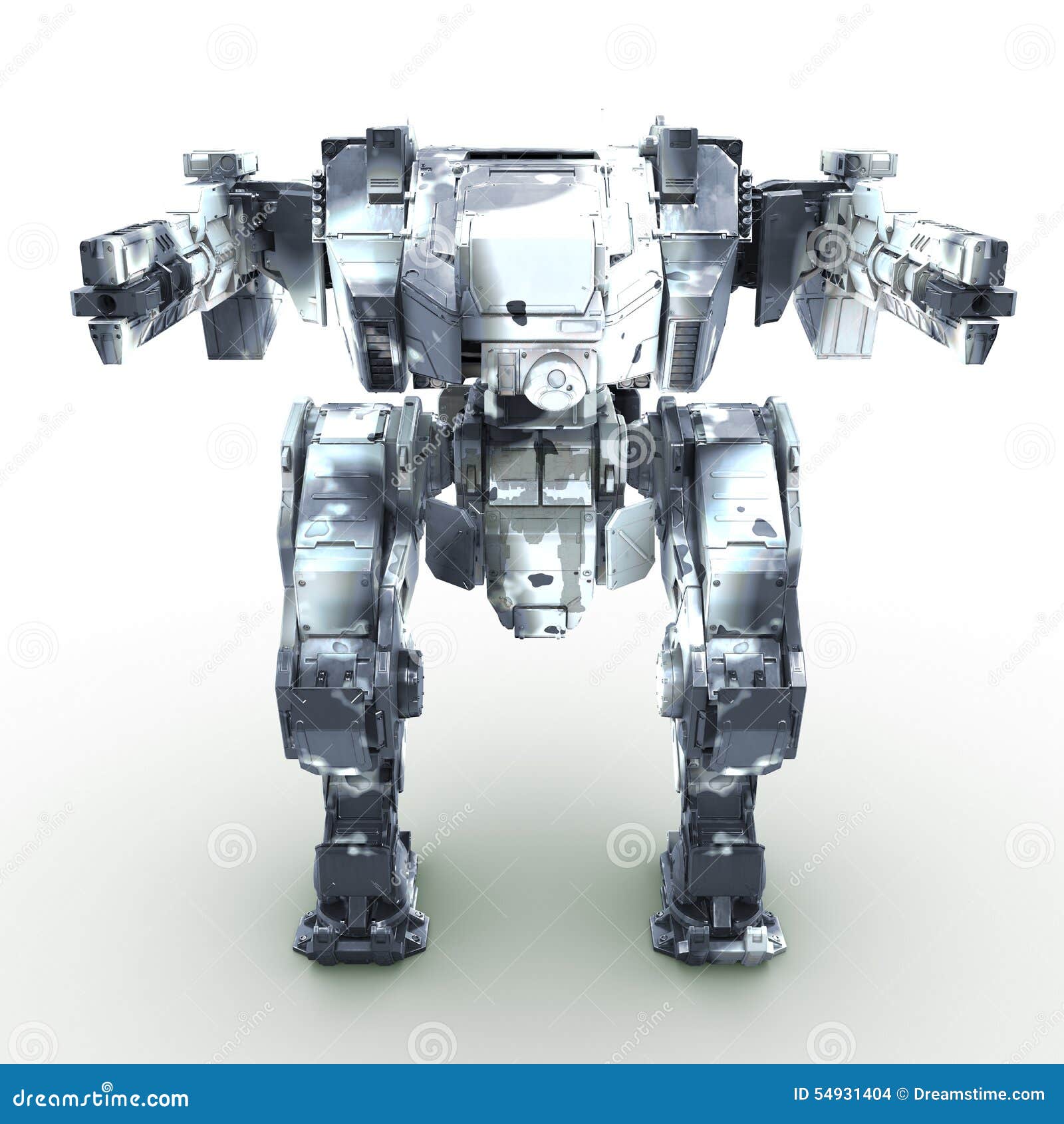 3d Rendered Mech Isolated Background Stock Illustration - Illustration ...
