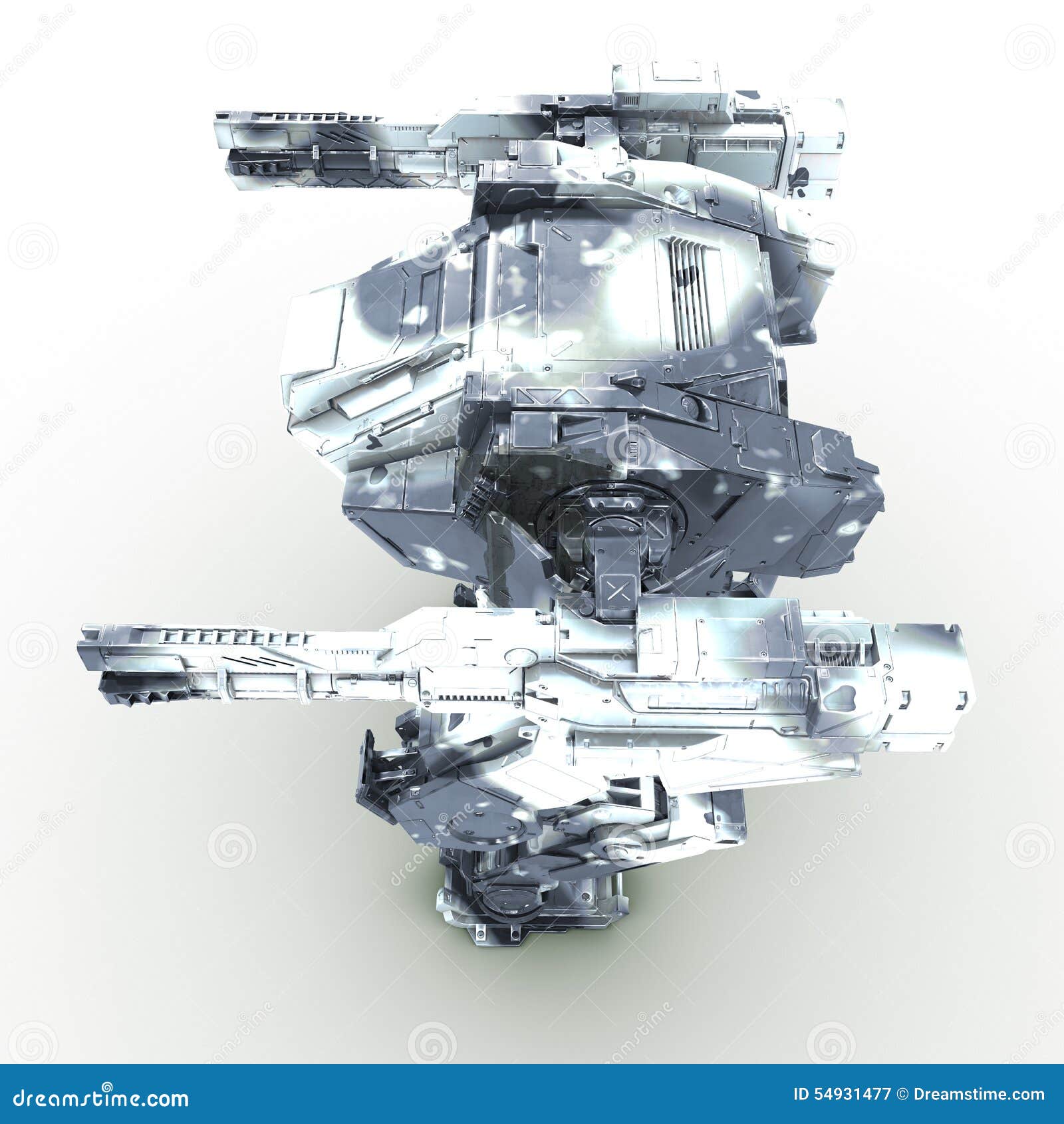 3d Rendered Mech Isolated Background Stock Illustration - Illustration ...