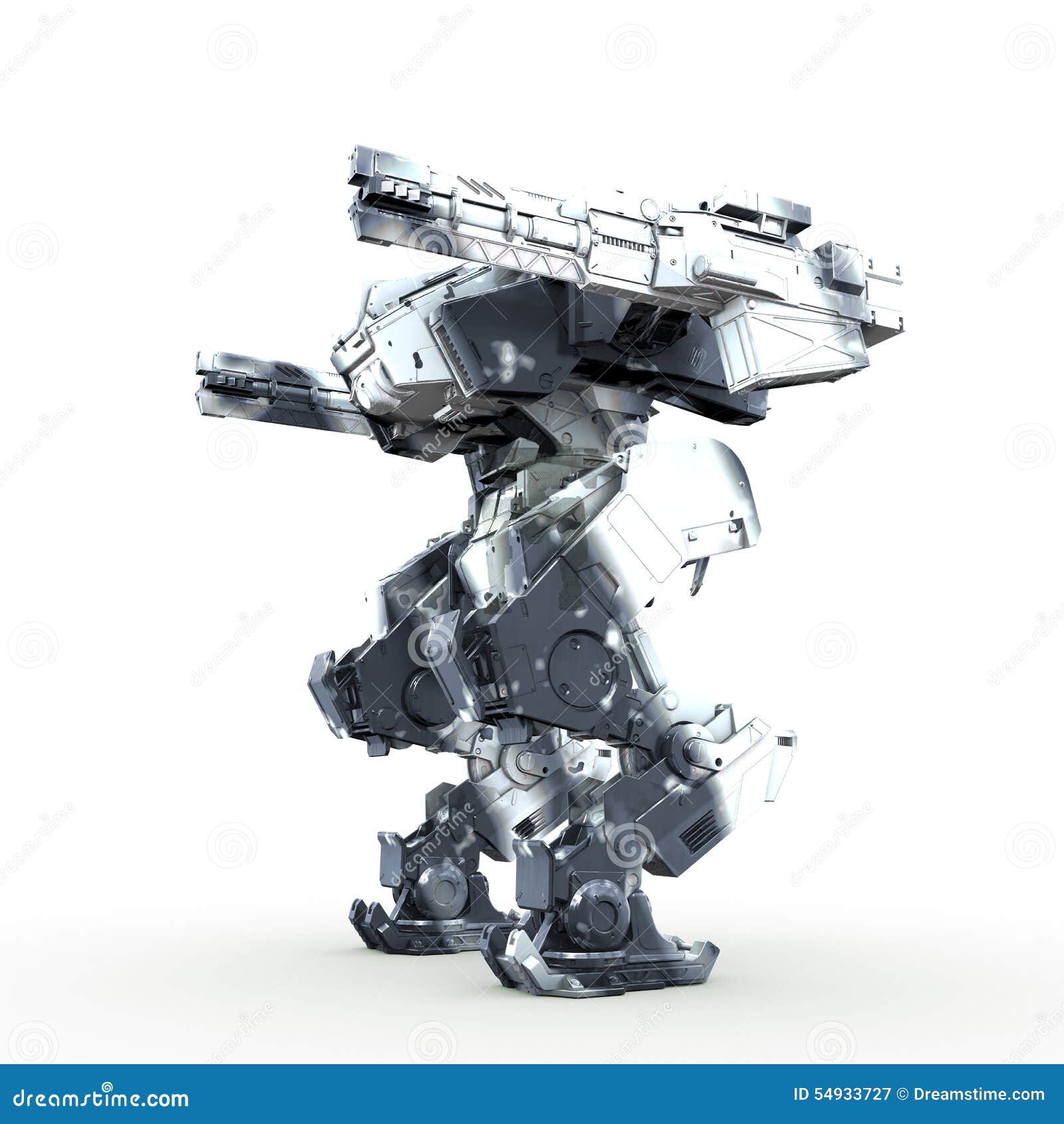 3d Rendered Mech Isolated Background Stock Illustration - Illustration ...