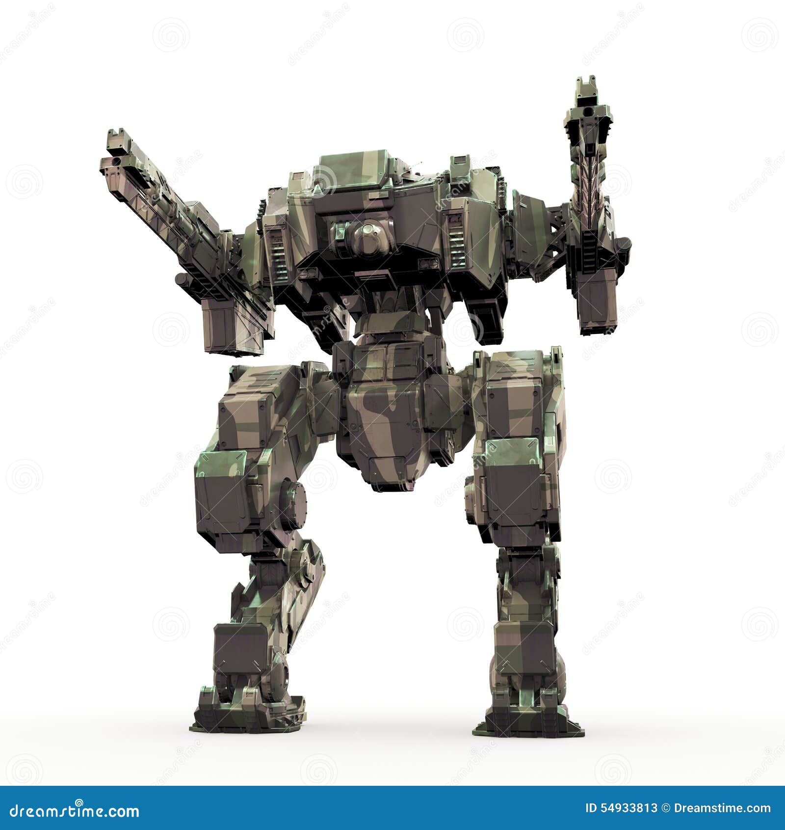3d Rendered Mech Isolated Background Stock Illustration - Illustration ...