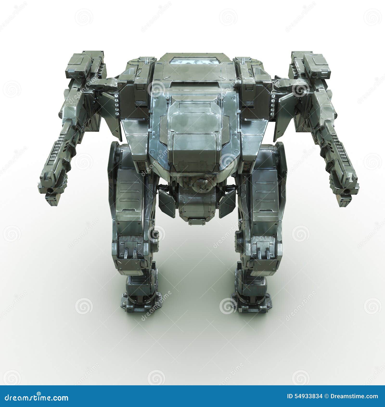 3d Rendered Mech Isolated Background Stock Illustration - Illustration ...