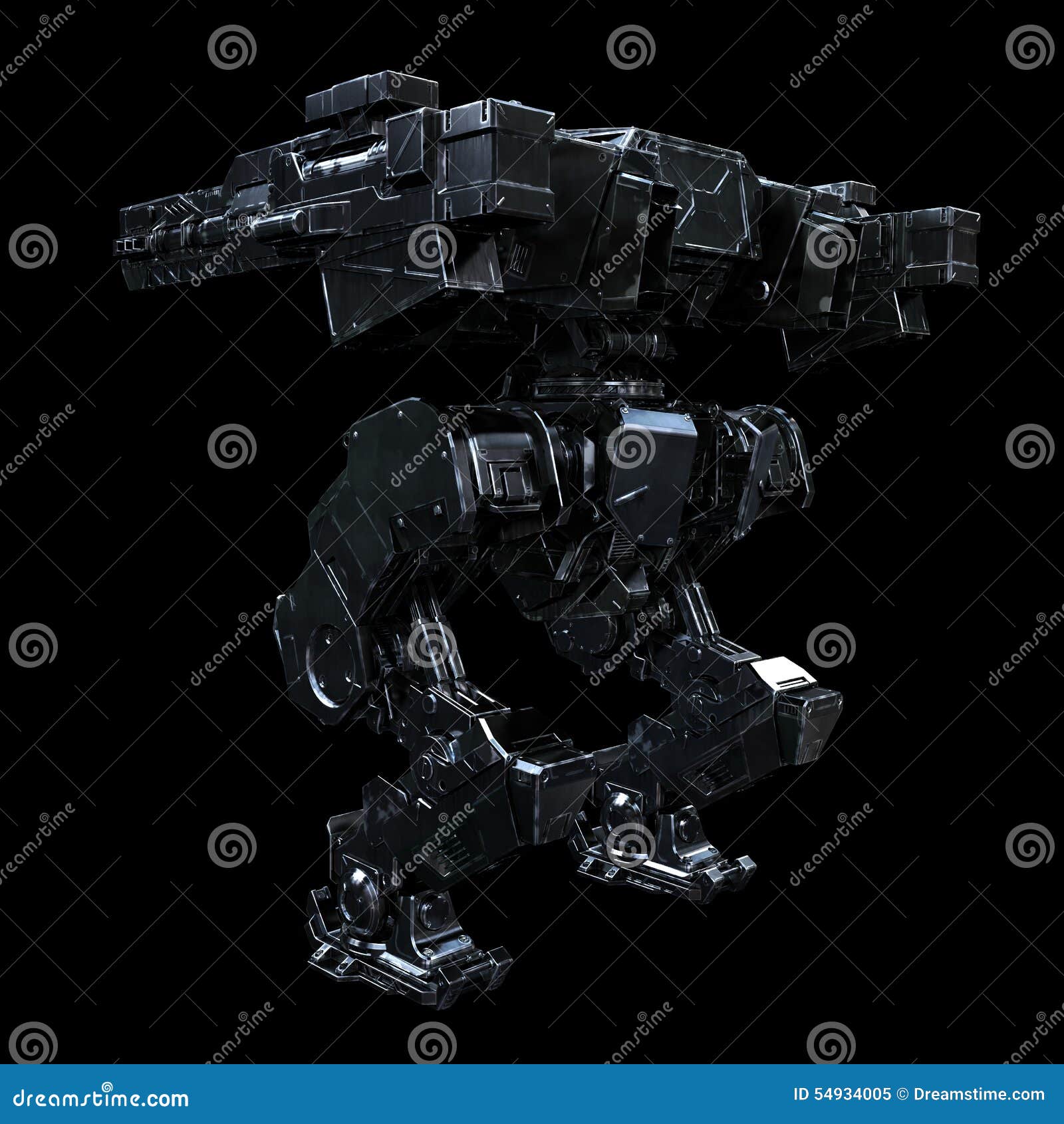 3d Rendered Mech Isolated Background Stock Illustration - Illustration ...
