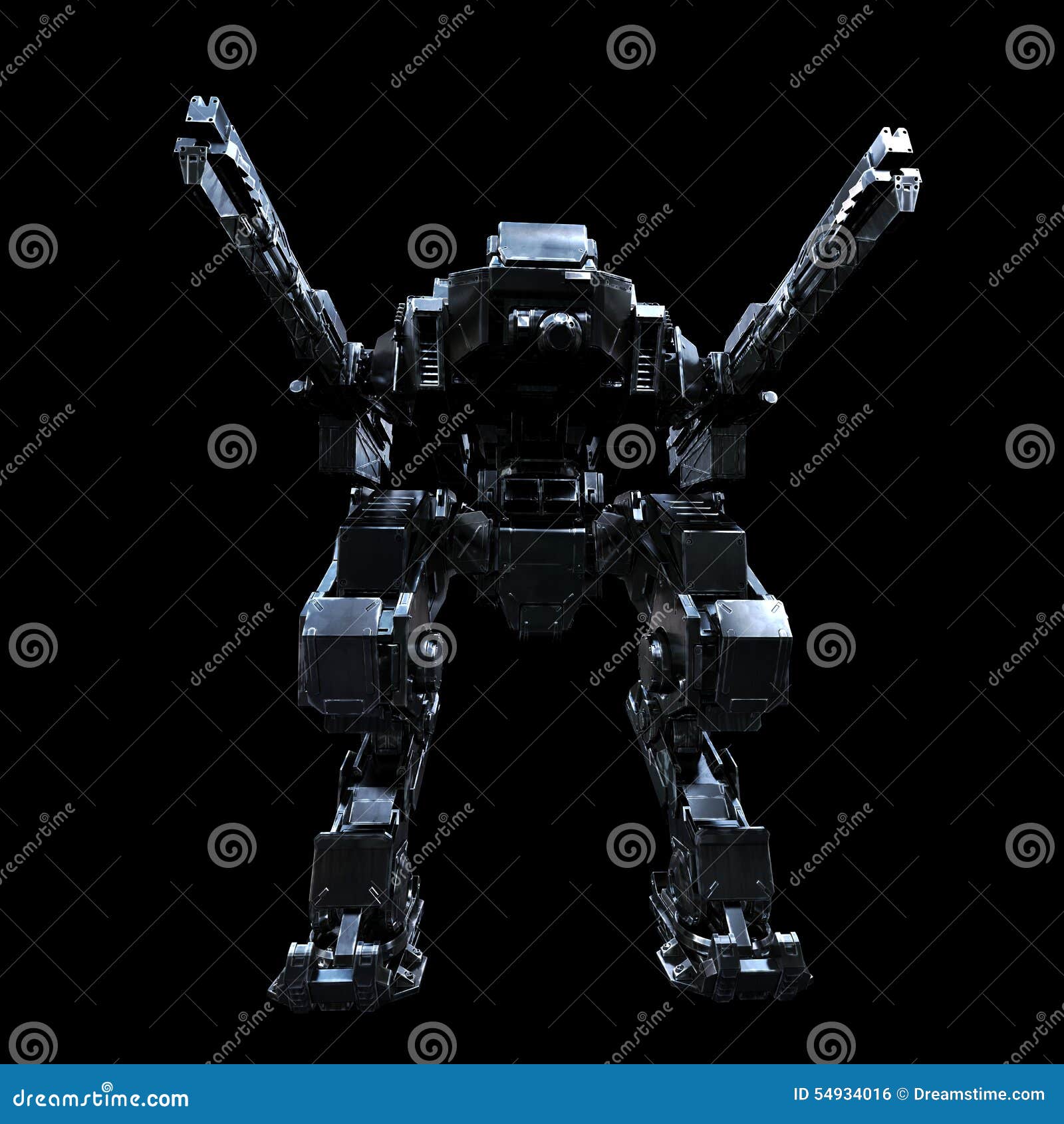 3d Rendered Mech Isolated Background Stock Illustration - Illustration ...