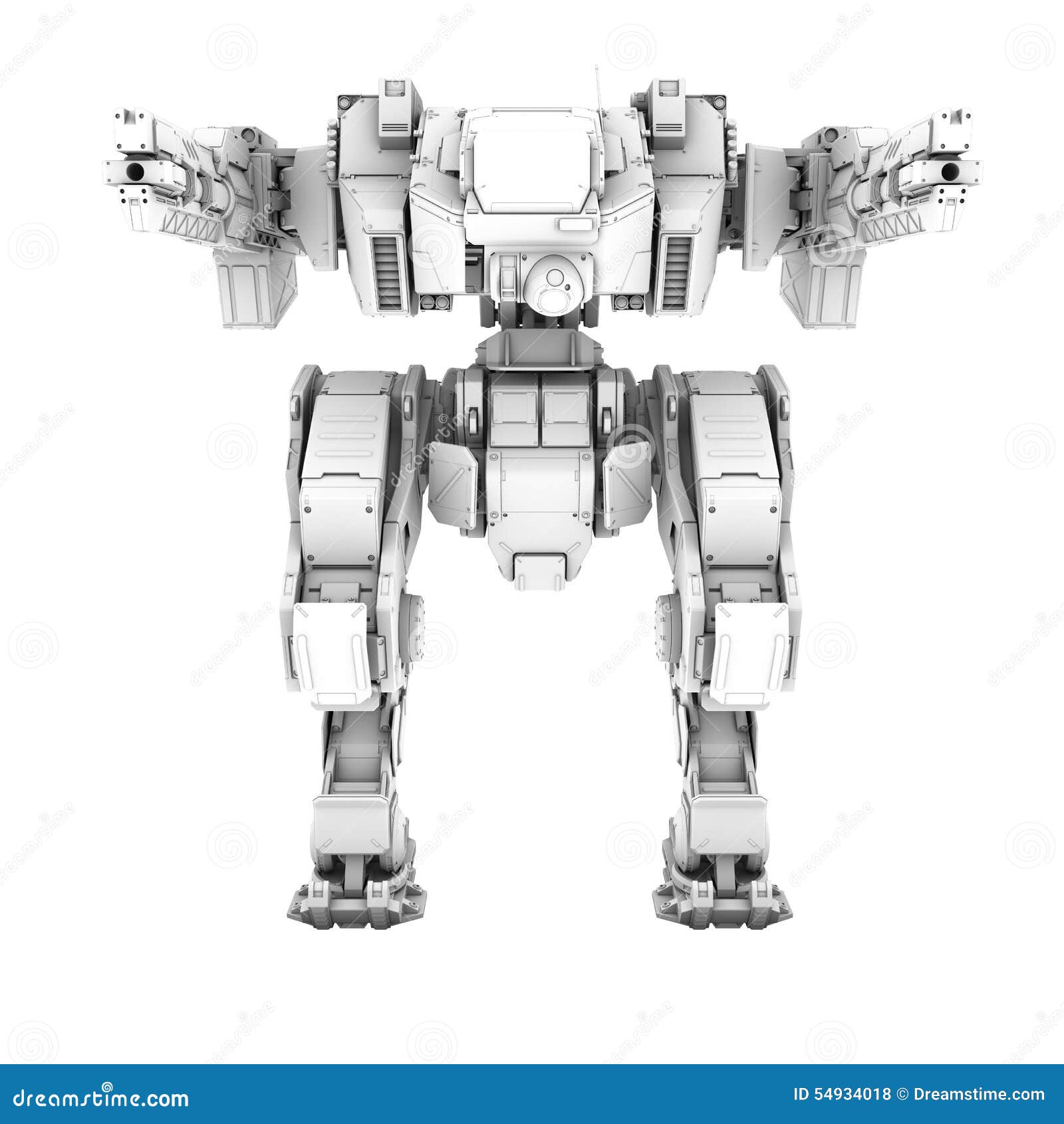 3d Rendered Mech Isolated Background Stock Illustration - Illustration ...