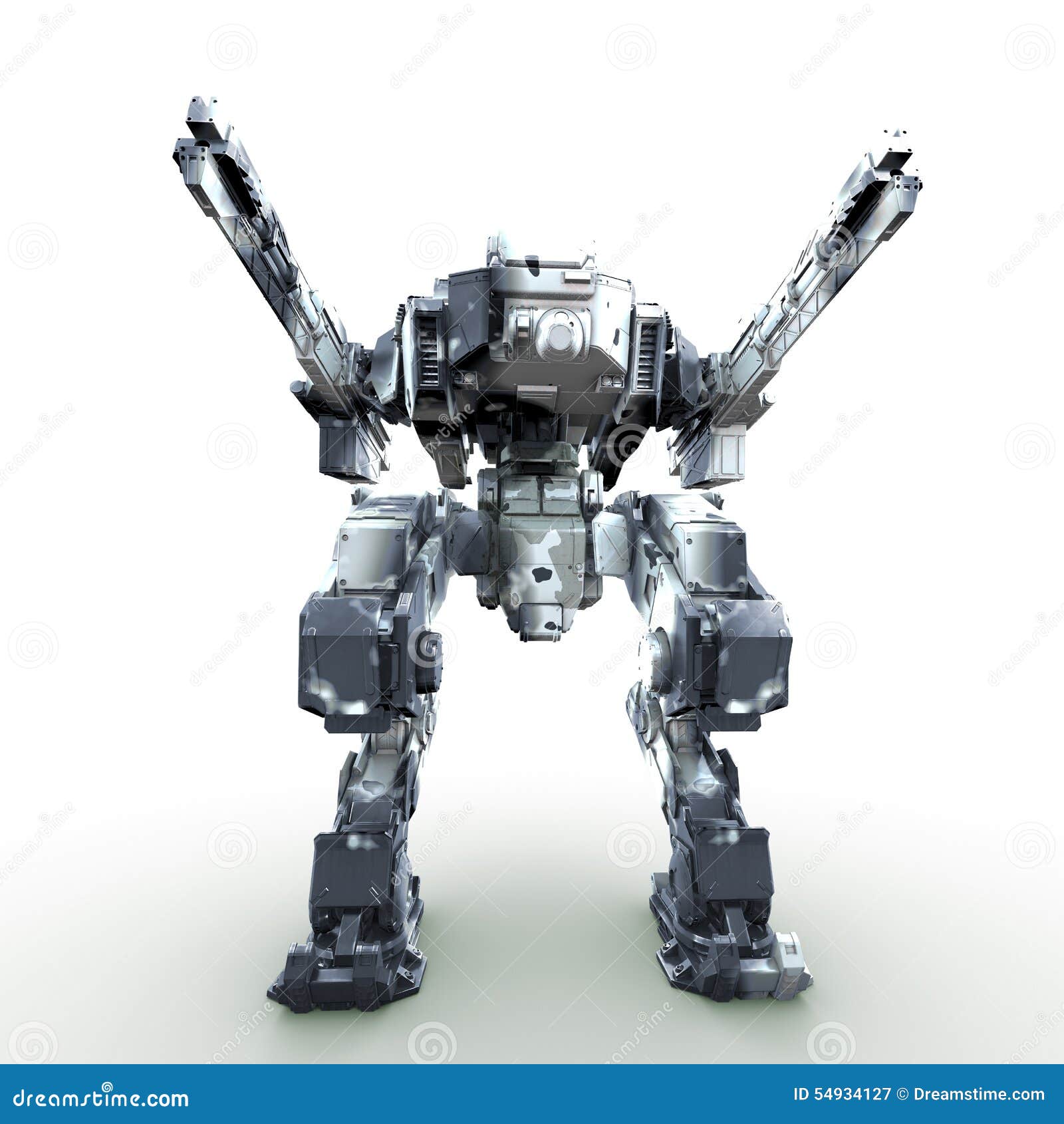 3d Rendered Mech Isolated Background Stock Illustration - Illustration ...