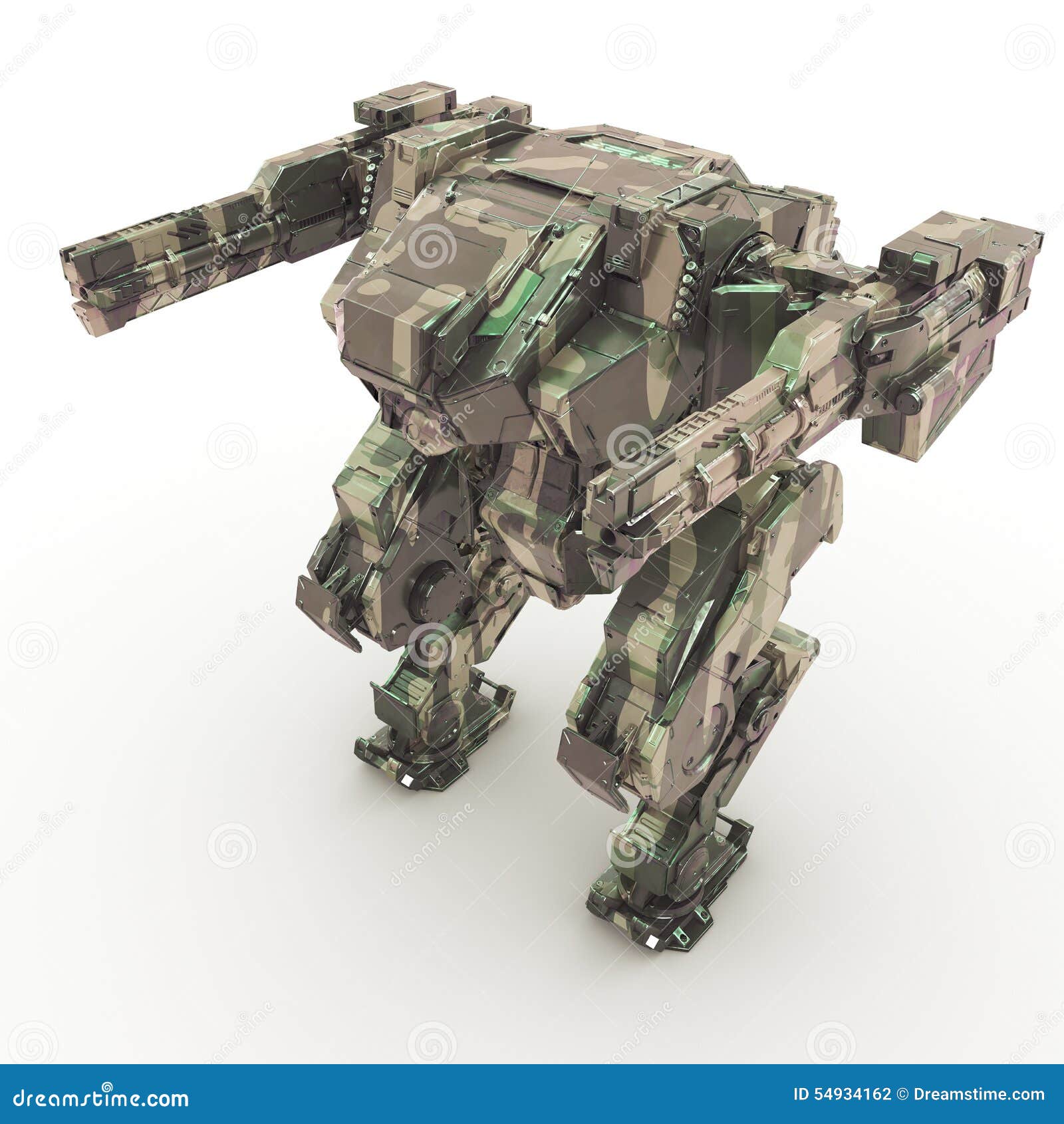 3d Rendered Mech Isolated Background Stock Illustration - Illustration ...