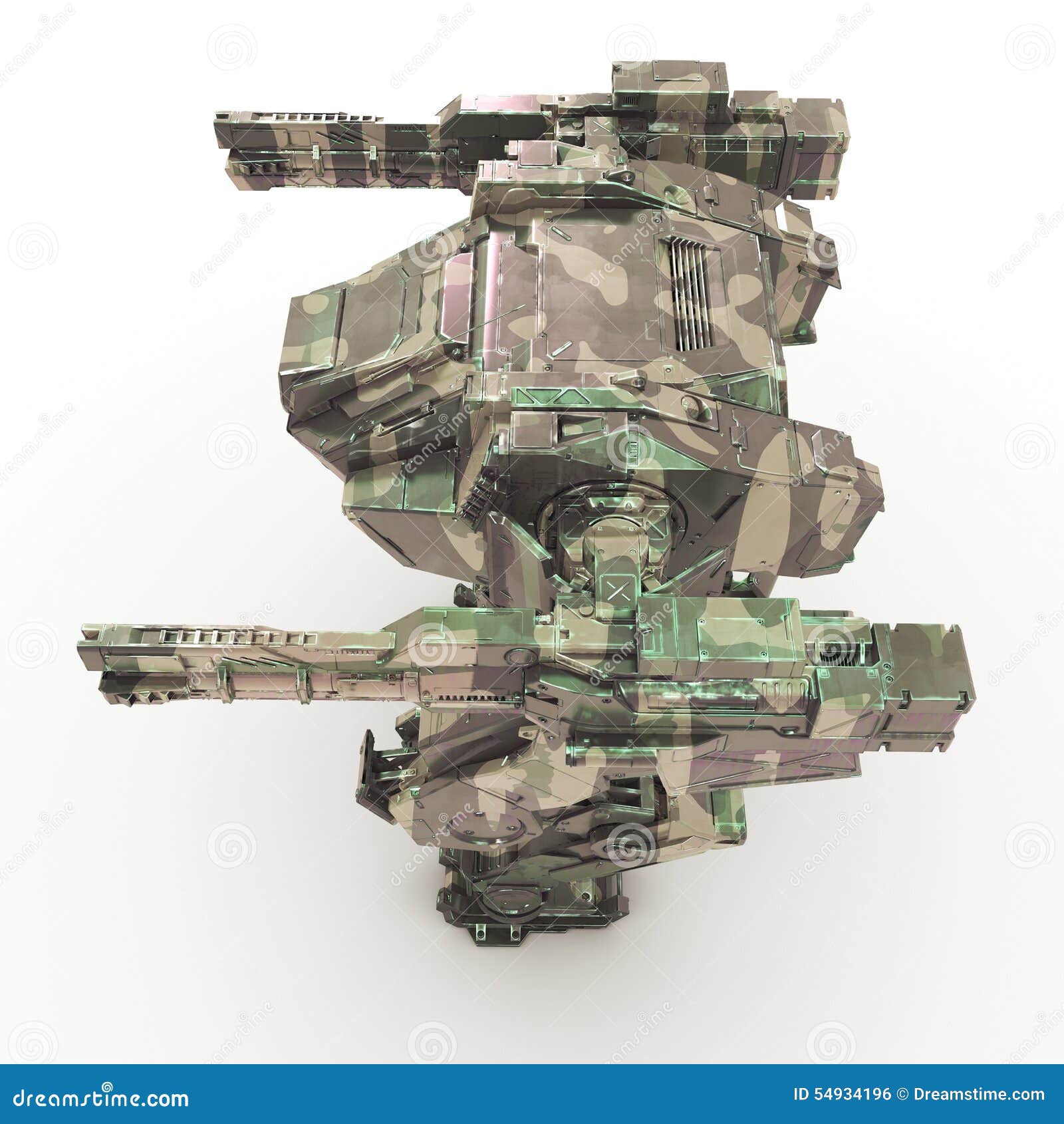 3d Rendered Mech Isolated Background Stock Illustration - Illustration ...