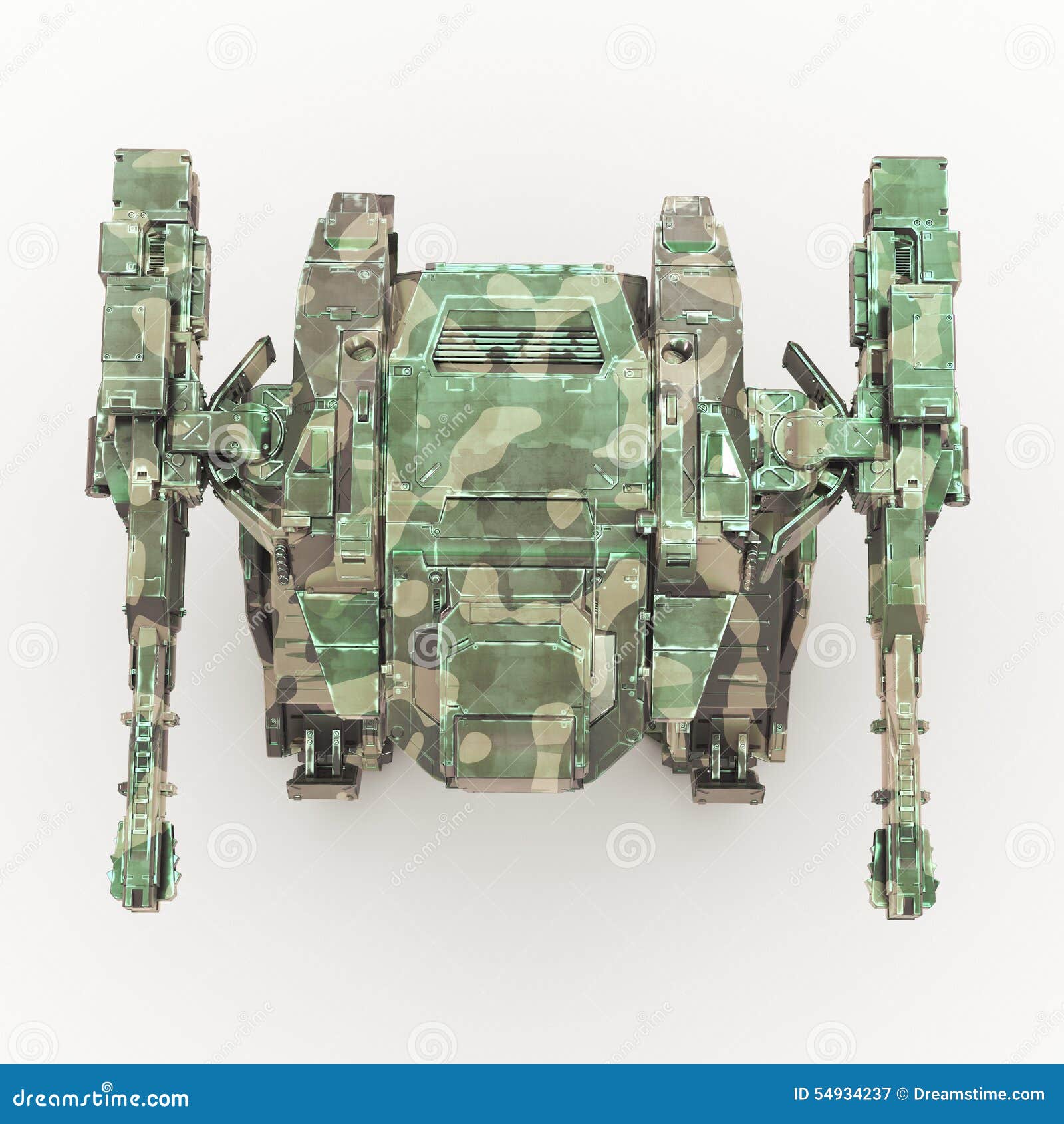 3d Rendered Mech Isolated Background Stock Illustration - Illustration ...