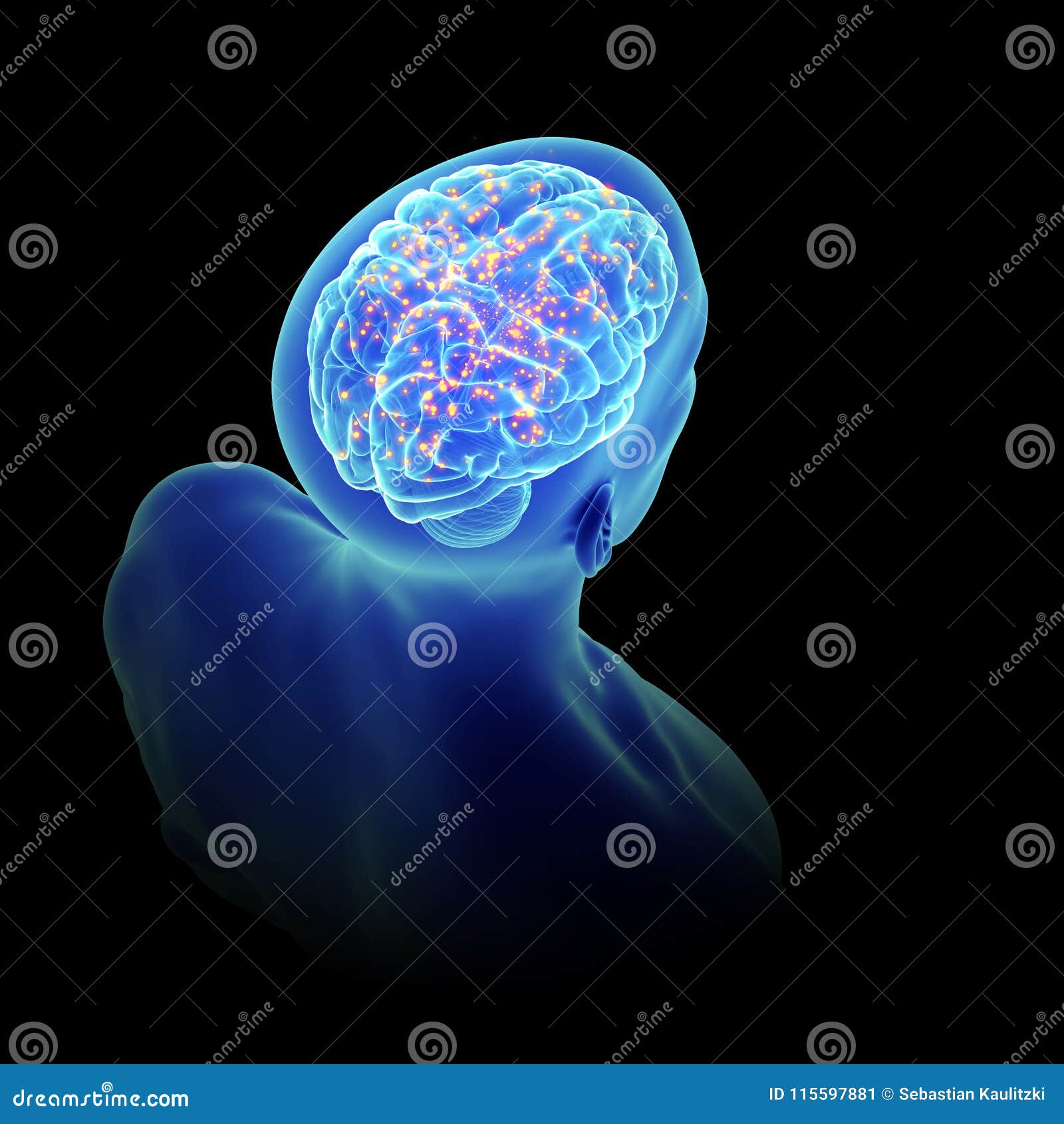 An active brain stock illustration. Illustration of health - 115597881