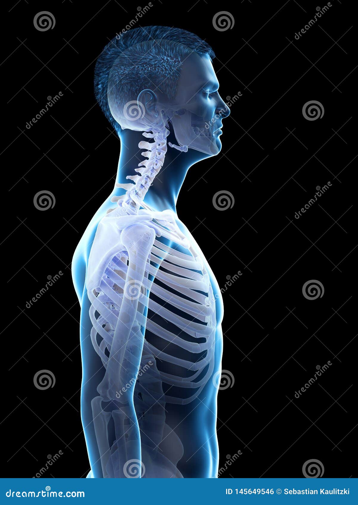 A mans neck stock illustration. Illustration of joint - 145649546