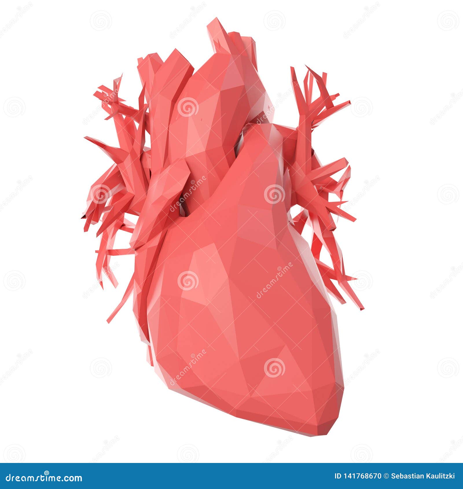 A poly style heart stock illustration. Illustration of polygonal ...