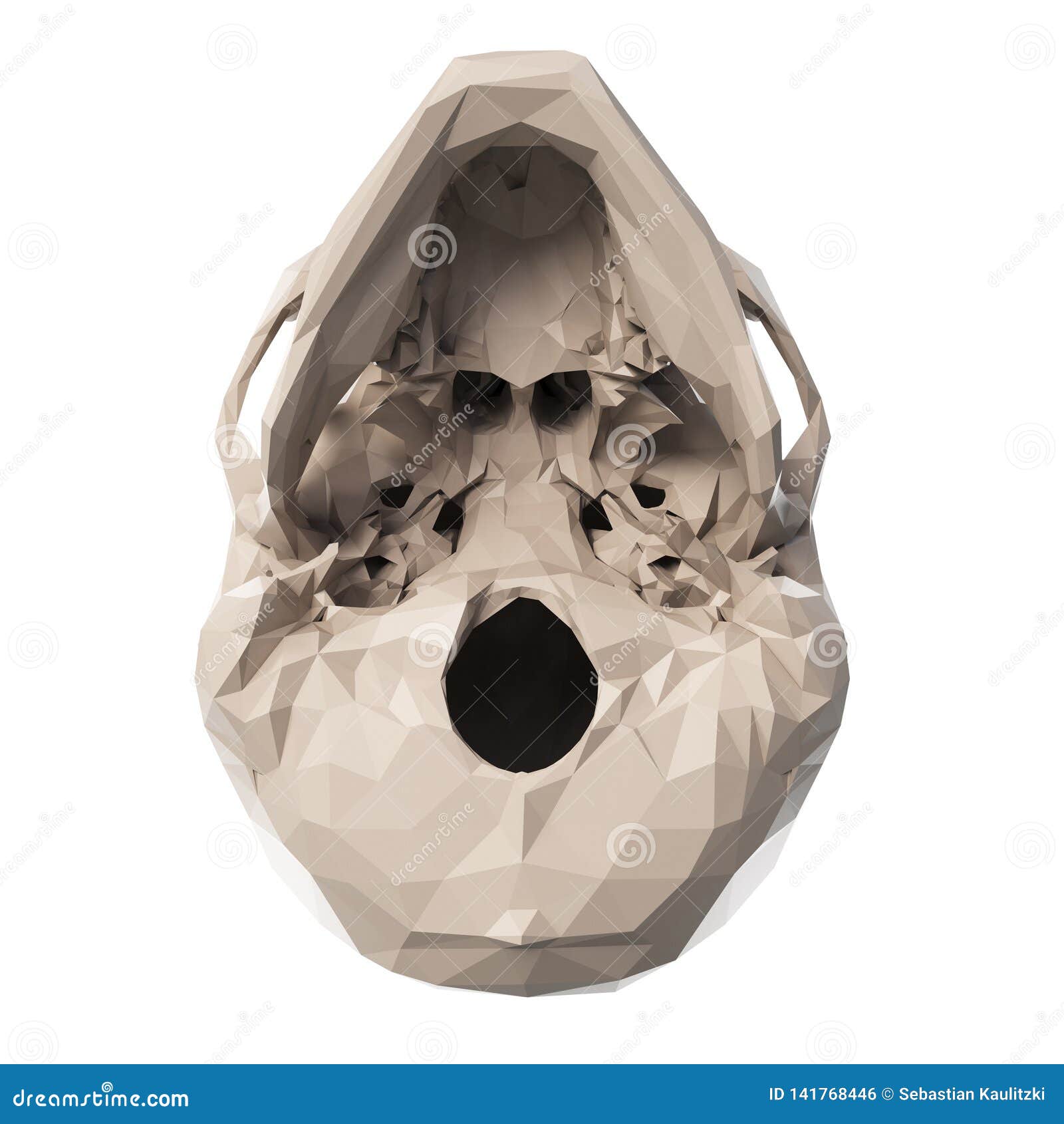 Poly style skull stock illustration. Illustration of shape - 141768446