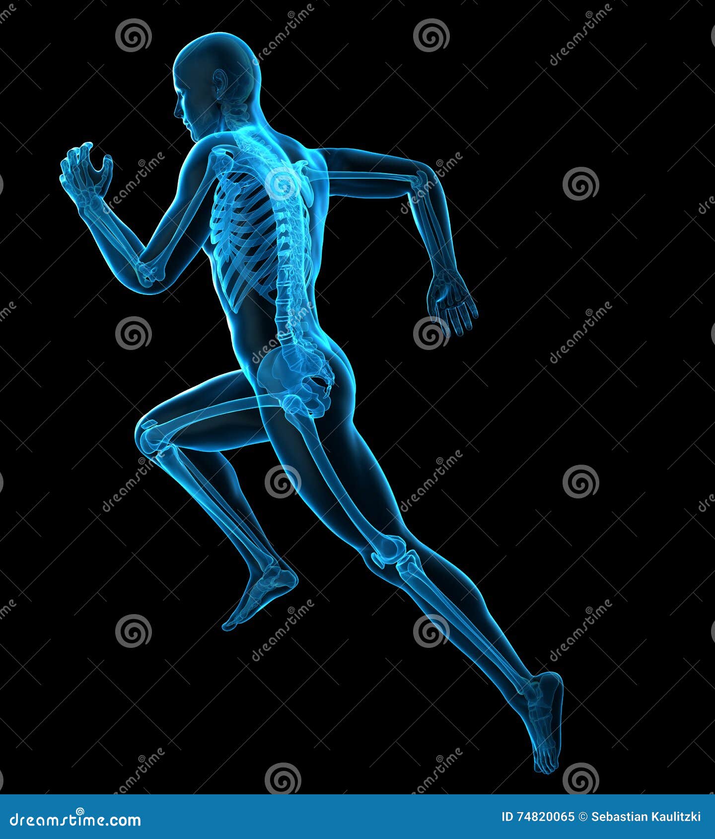 3D Human Runner Crossing The Finish Line Royalty-Free Stock Photo ...