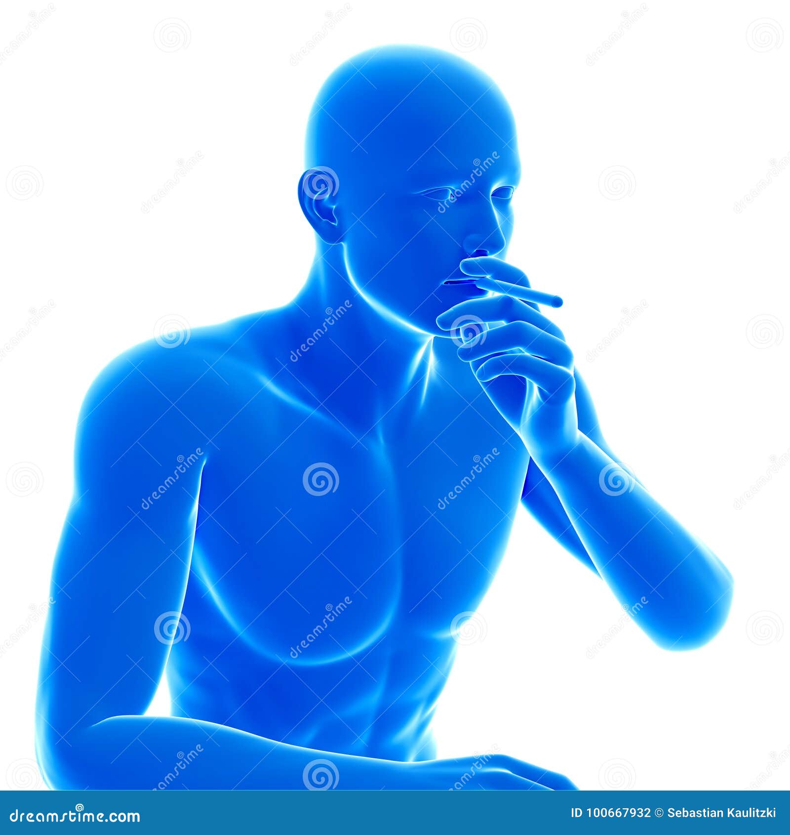 Smoking man stock illustration. Illustration of cigarette - 100667932