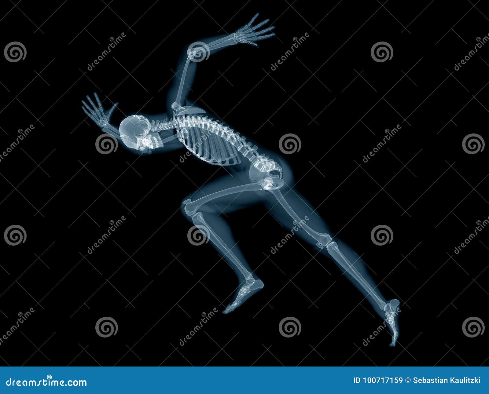 A sprinter x-ray stock illustration. Illustration of dark - 100717159