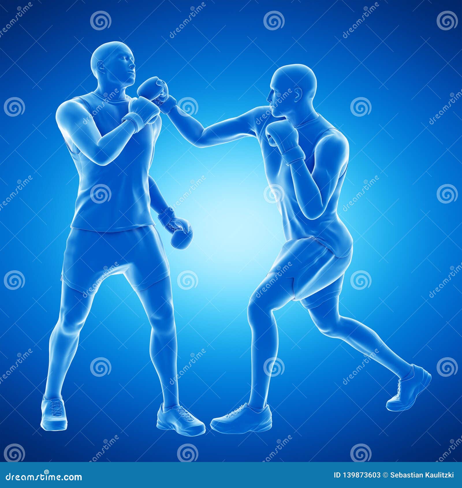 Two boxing men stock illustration. Illustration of player - 139873603