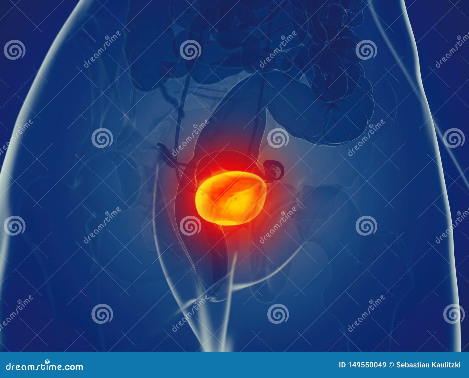 A womans bladder stock illustration. Illustration of artwork - 149550049
