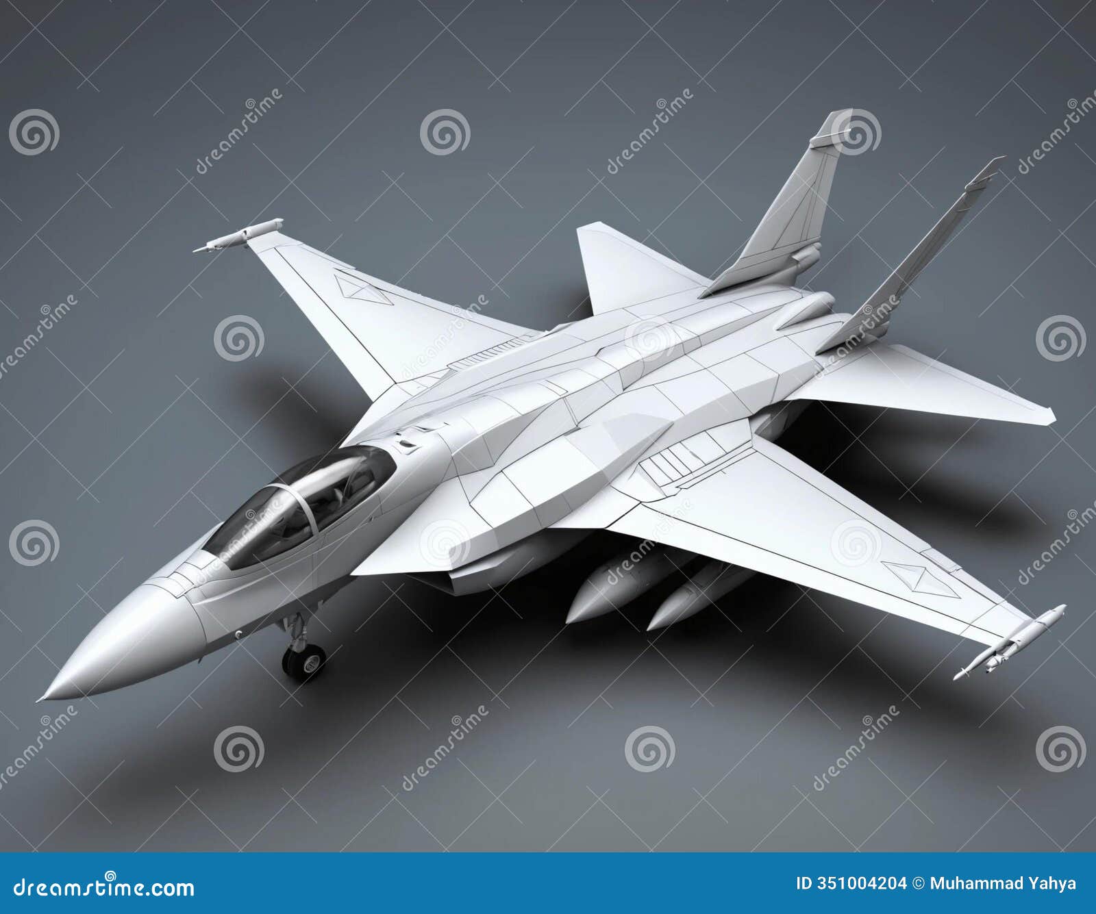 3D-rendered Model of a Fighter Jet, Designed with Clean, Sharp Edges ...