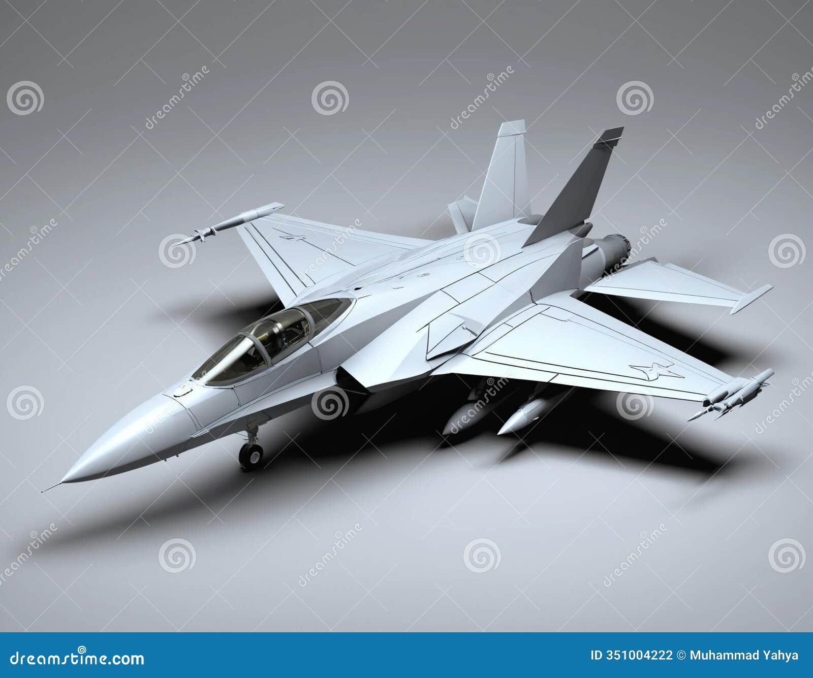 3D-rendered Model of a Fighter Jet, Designed with Clean, Sharp Edges ...