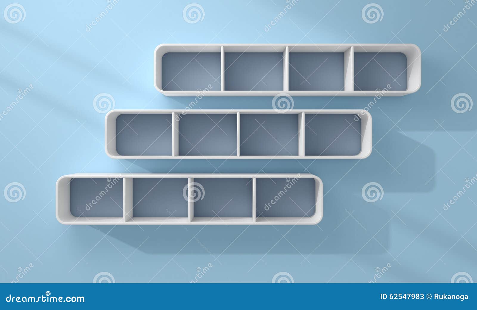 3d rendered modern shelves stock illustration. Illustration of ...