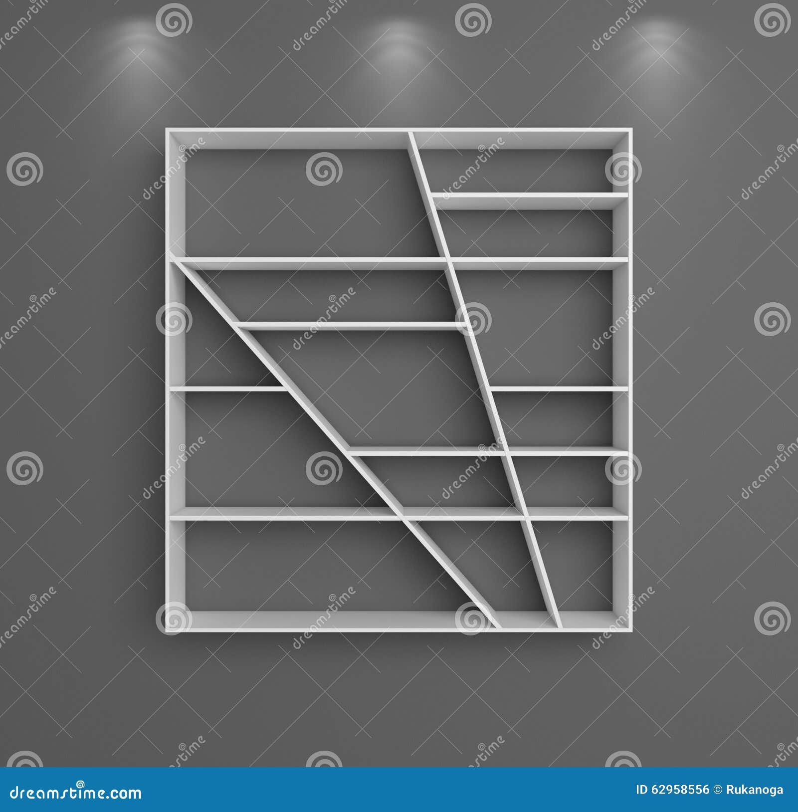 3d rendered modern shelves stock illustration. Illustration of ...