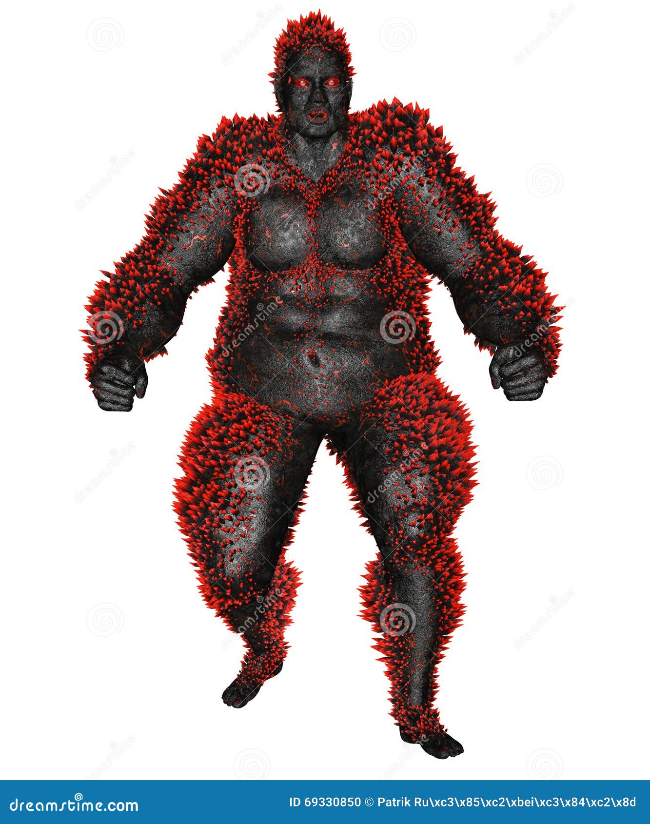 3D rendered monster stock illustration. Illustration of strength - 69330850