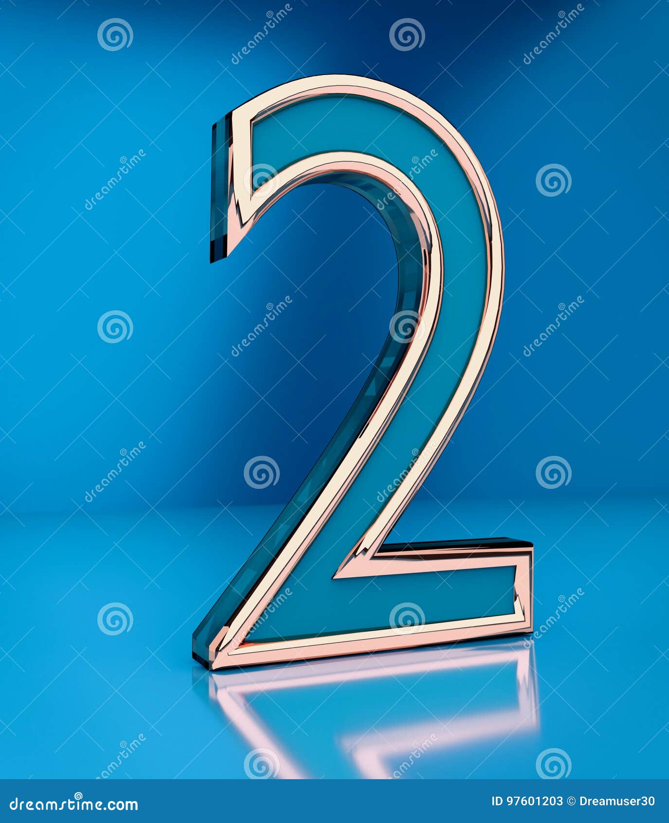 3d rendered number two stock illustration. Illustration of 3drendered ...