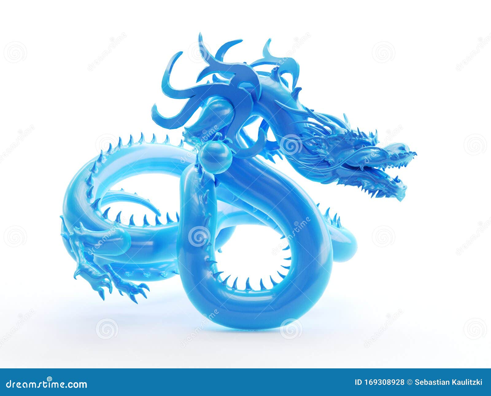 An abstract blue dragon stock illustration. Illustration of asian ...