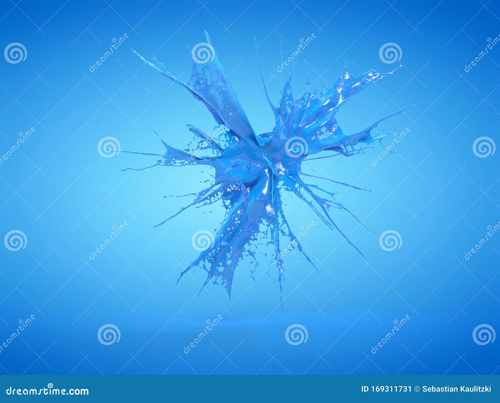 An Abstract Blue Liquid Splash Stock Illustration - Illustration of ...