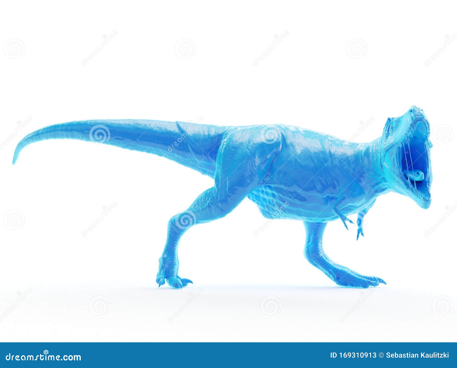 An abstract blue t-rex stock illustration. Illustration of still ...