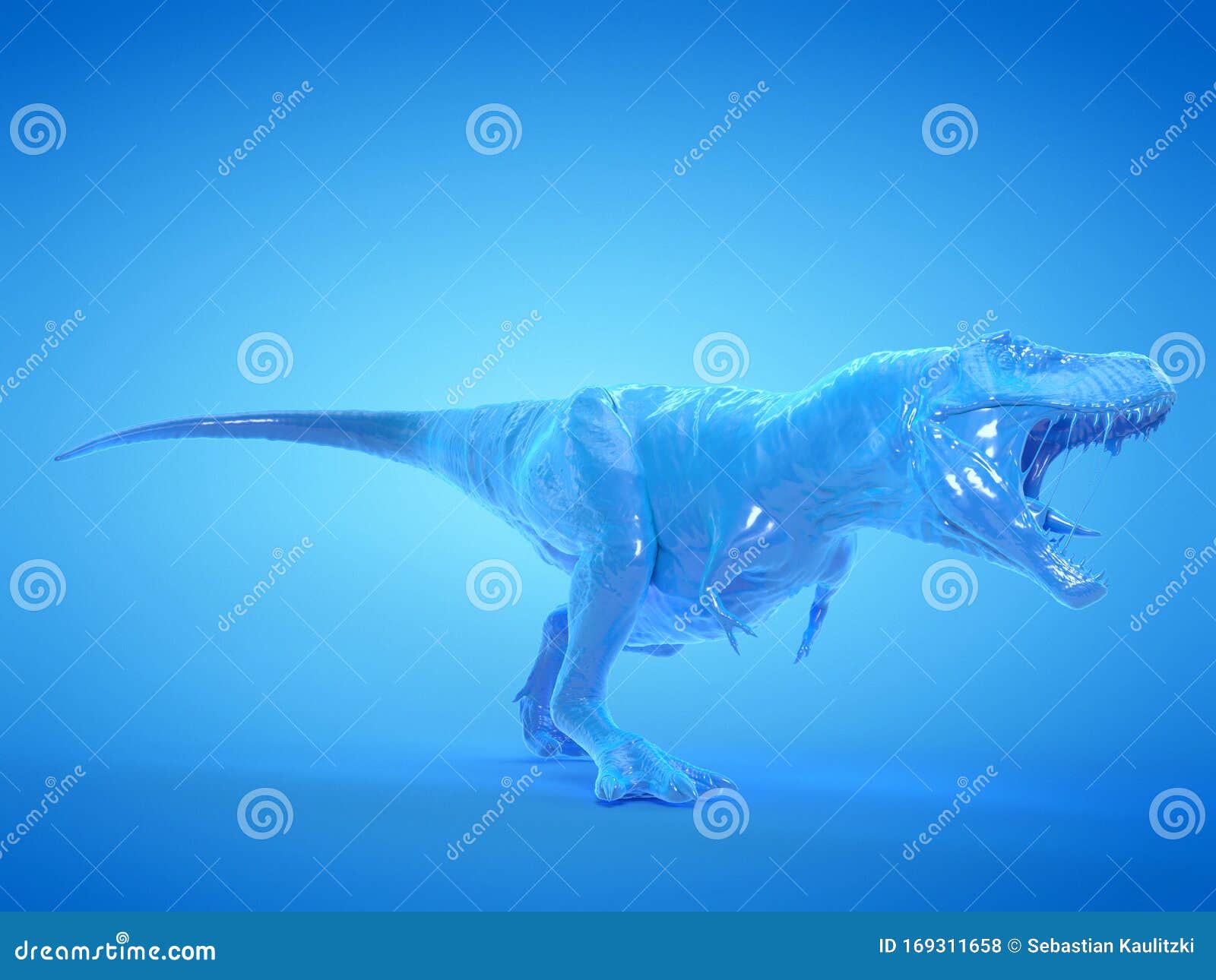 An abstract blue t-rex stock illustration. Illustration of abstract ...