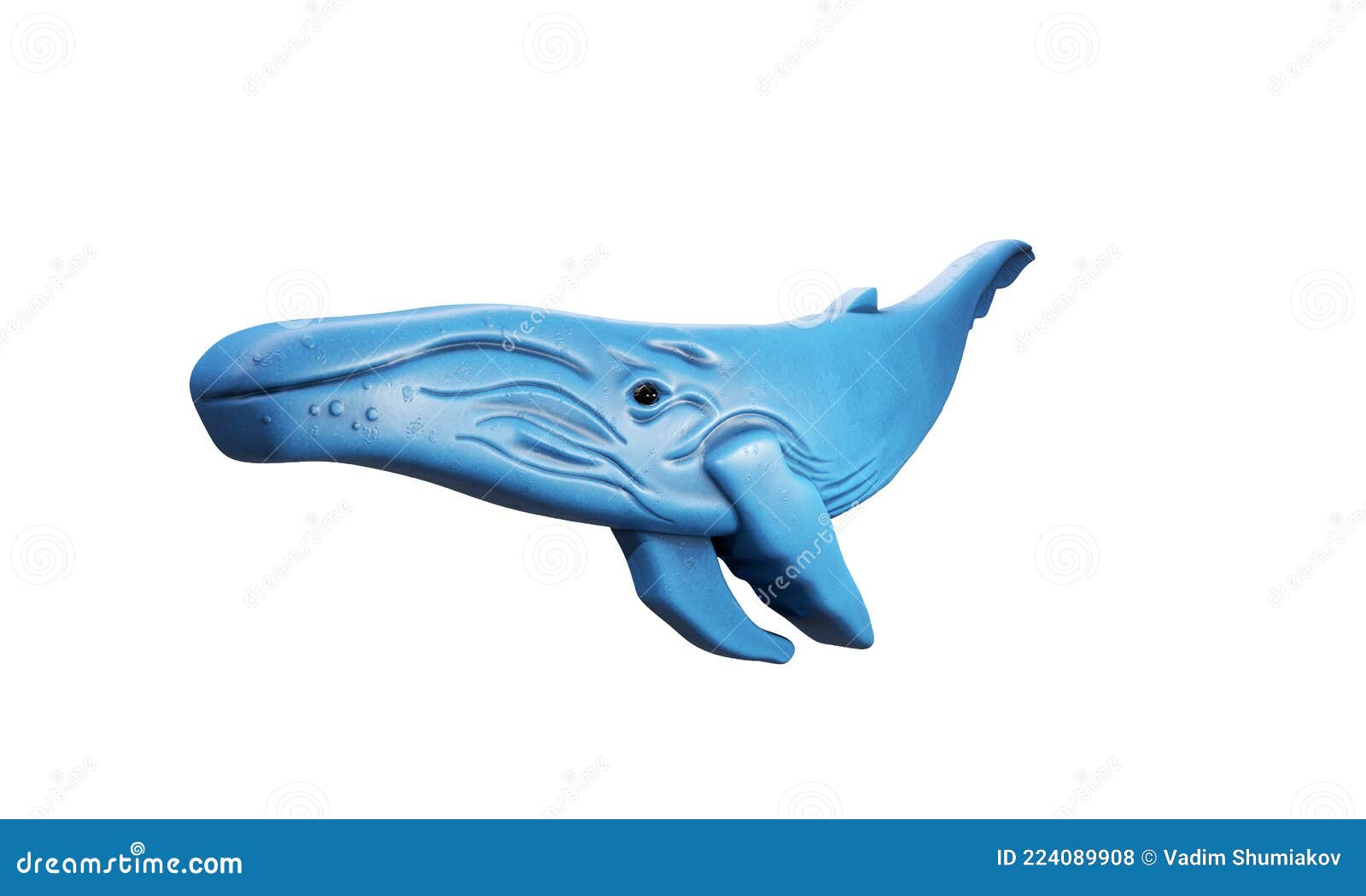 3d Rendered Object Illustration of an Abstract Blue Whale Stock ...