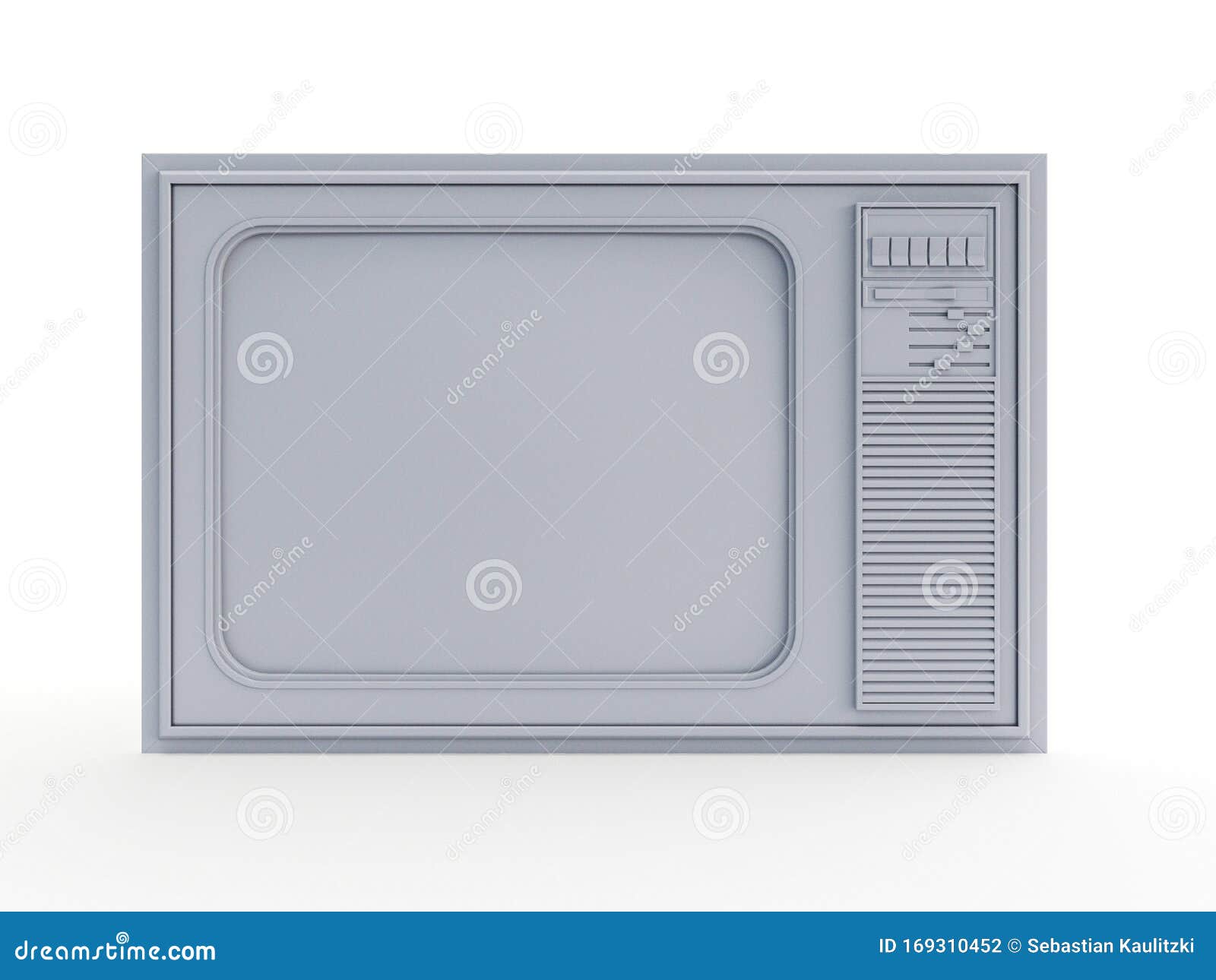 An Abstract White Old Television Stock Illustration - Illustration of ...