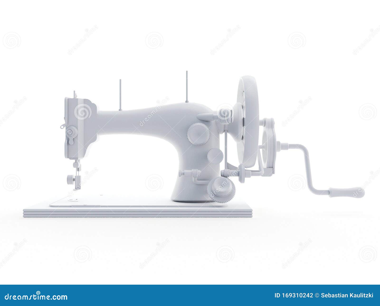 An Abstract White Sewing Machine Stock Illustration - Illustration of ...