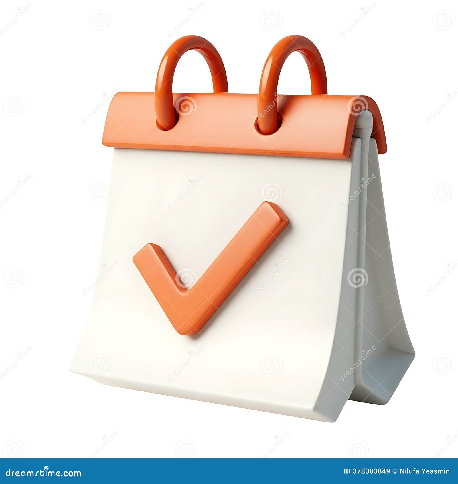 Orange Calendar Icon 3d Render Isolated On White Background. Stock ...